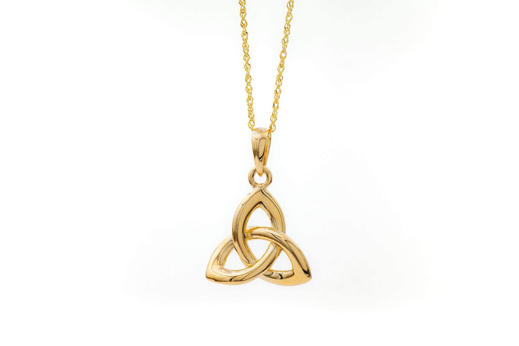 Gold Double Sided Trinity Knot Necklace, From… | My Irish Jeweler