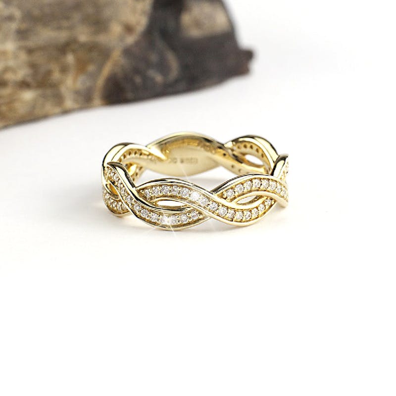 14K Diamond Celtic Infinity Knot Ring, From Ireland | My Irish Jeweler