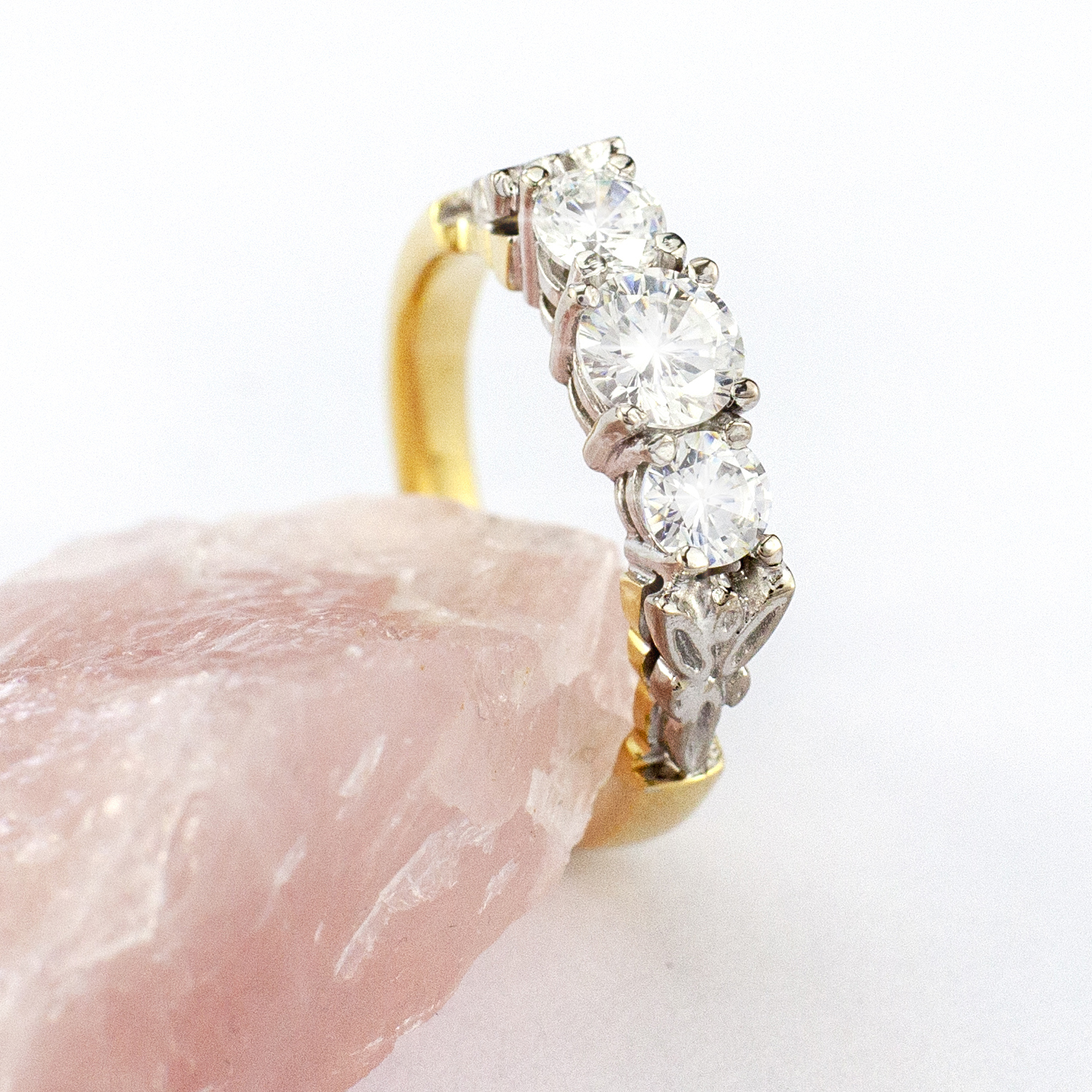 14k Three Stone Trinity Knot Engagement Ring, From… | My Irish Jeweler