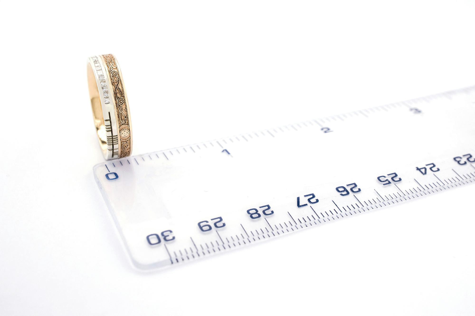 Gold Celtic Warrior Ogham Ring with Diamond Trims,… | My Irish Jeweler