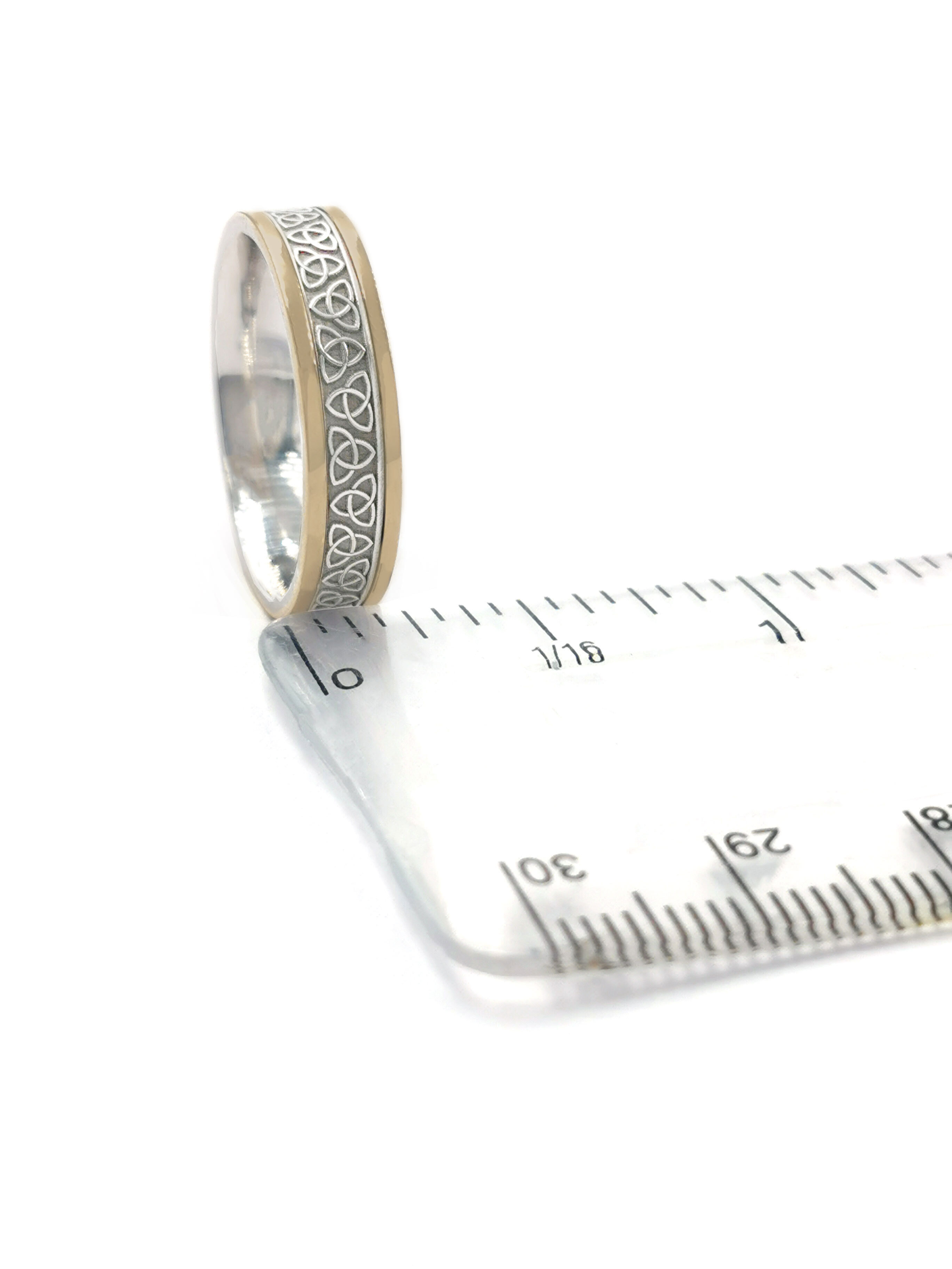 Two Tone Trinity Knot Couples Ring Set, From… | My Irish Jeweler