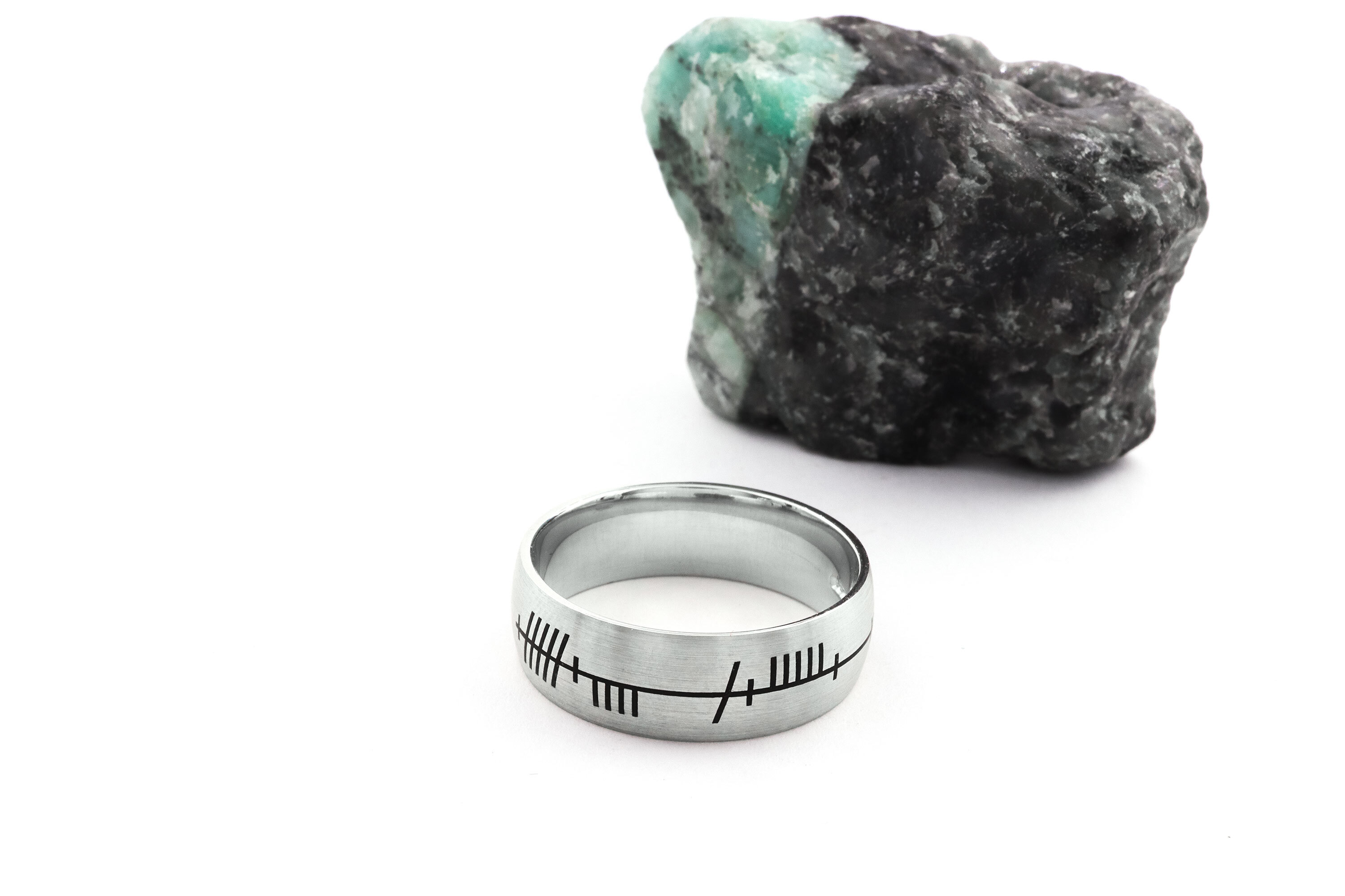 Customised Ogham Couples Ring Set, From Ireland | My Irish Jeweler