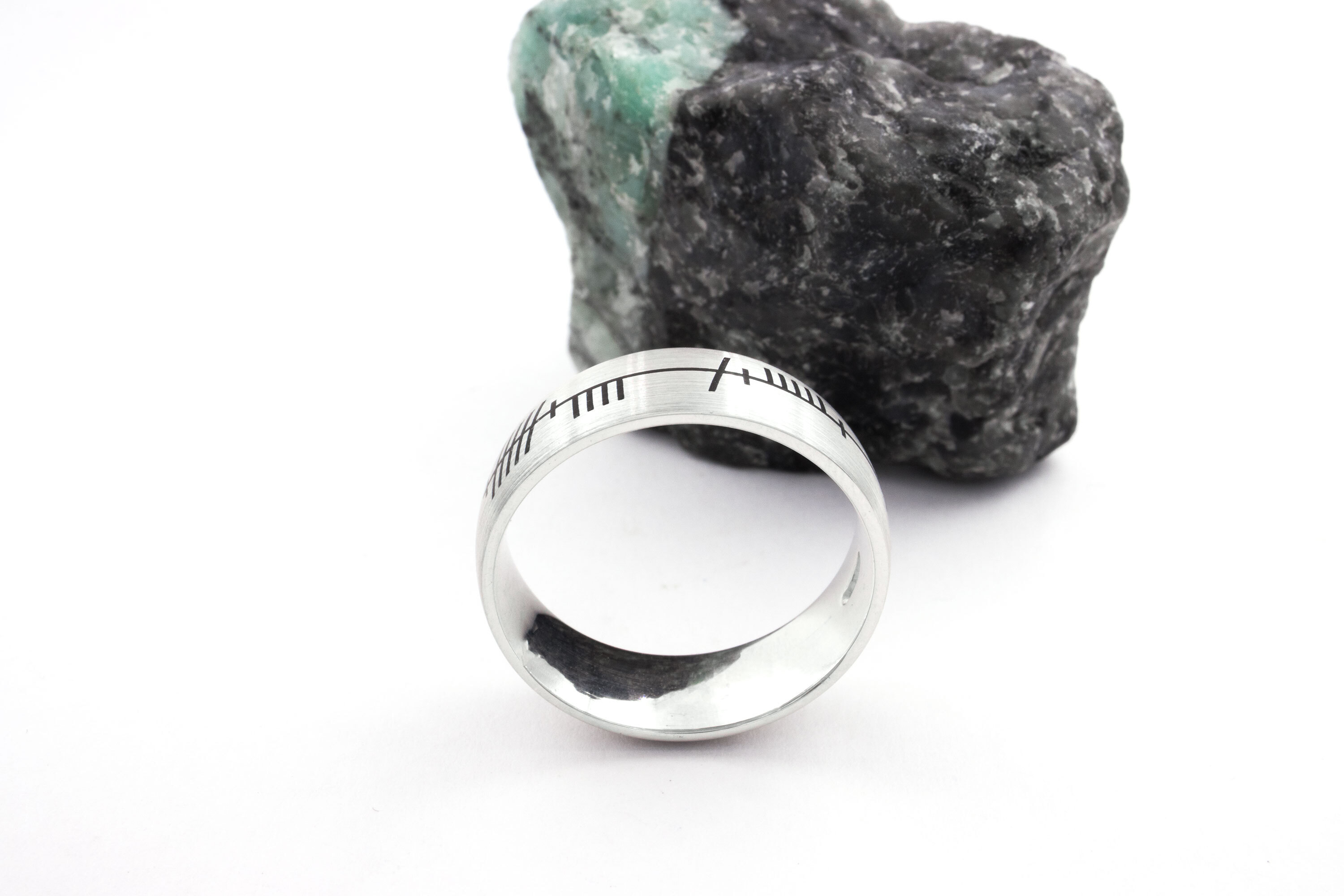 Customized Ogham Couples Ring Set, From Ireland | My Irish Jeweler