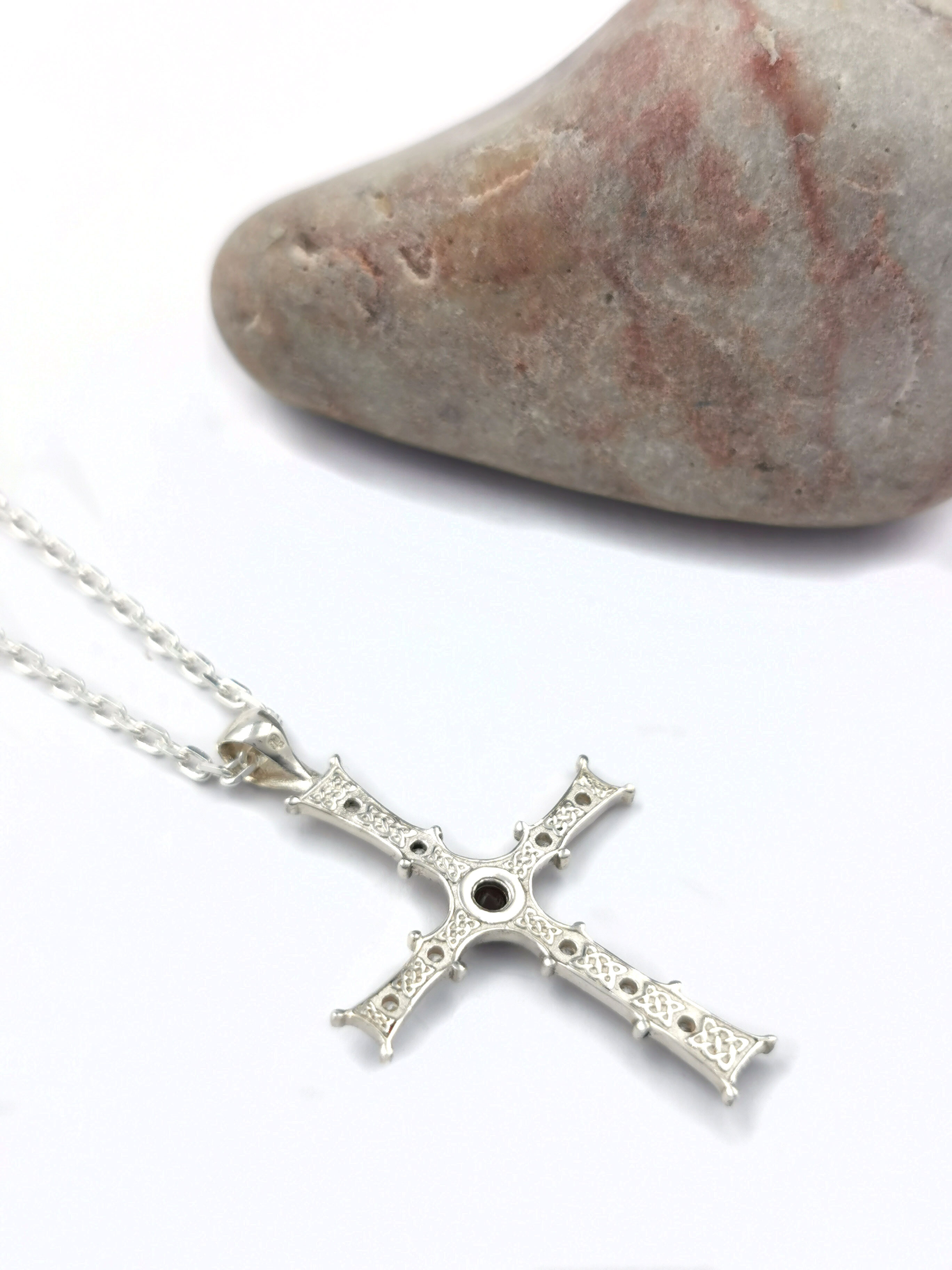 Sterling Silver Stone Set Cross Of Cong, Made in… | My Irish Jeweler