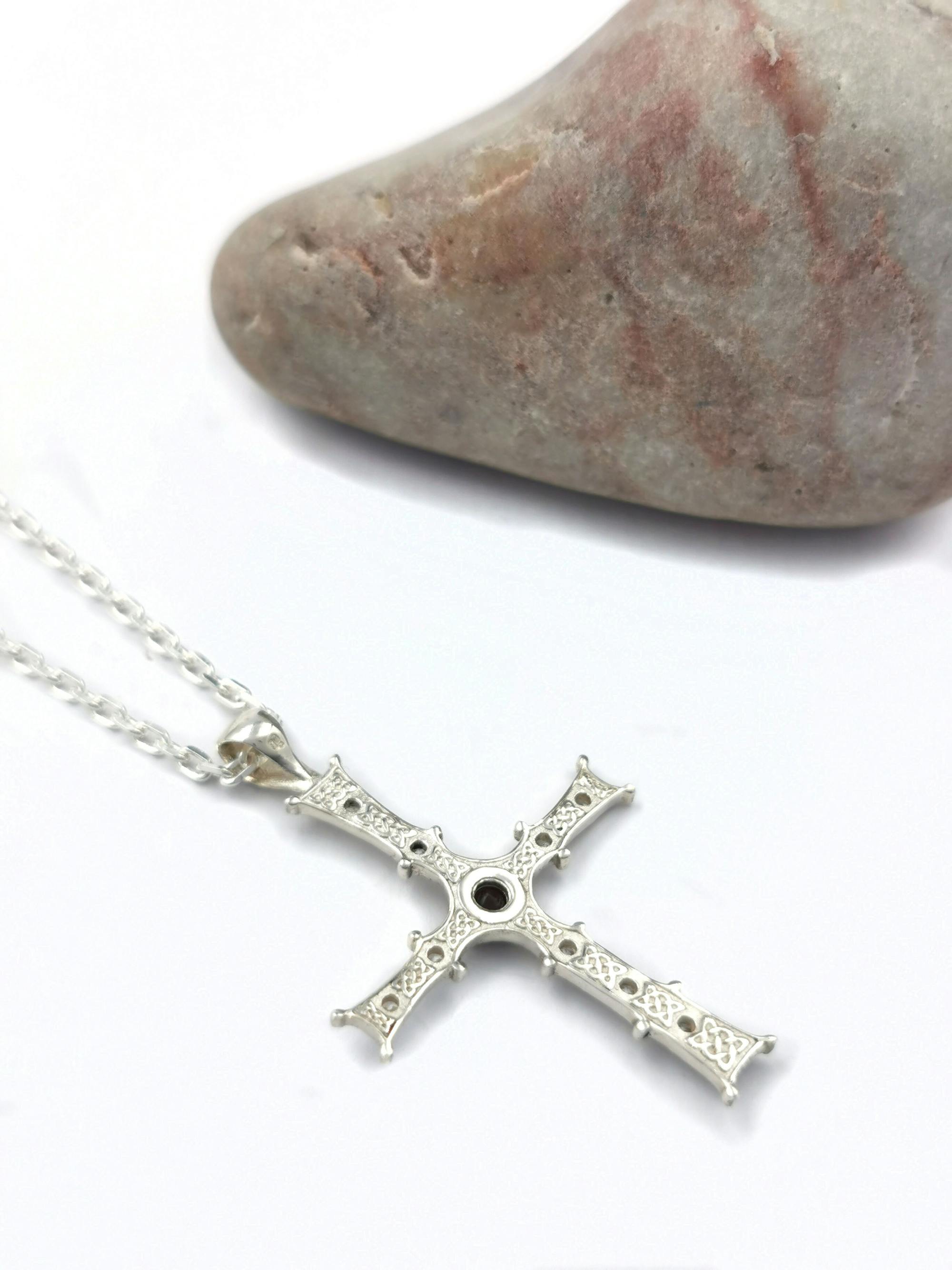 Sterling Silver Stone Set Cross Of Cong, Made in… | My Irish Jeweler