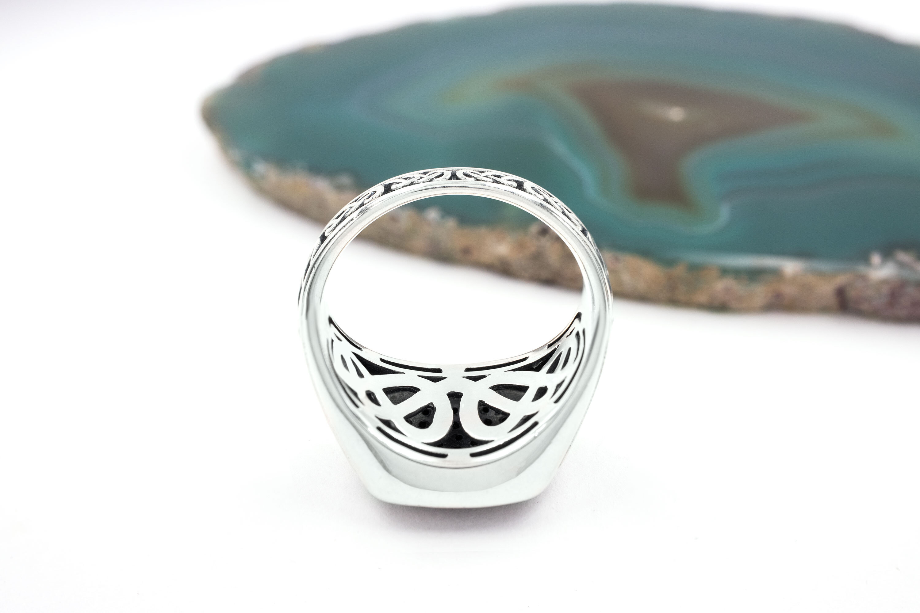 Black Spinel Celtic Signet Ring, From Ireland | My Irish Jeweler