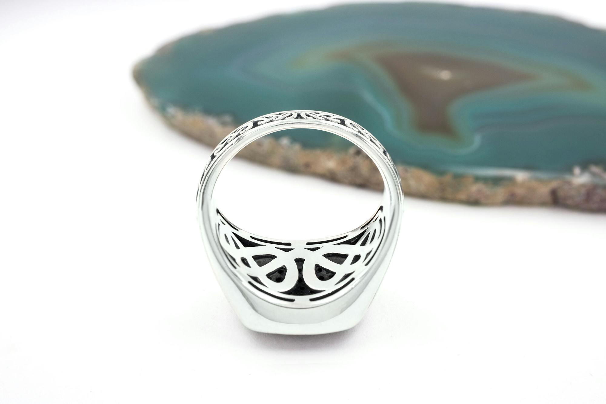 Black Spinel Celtic Signet Ring, From Ireland | My Irish Jeweler