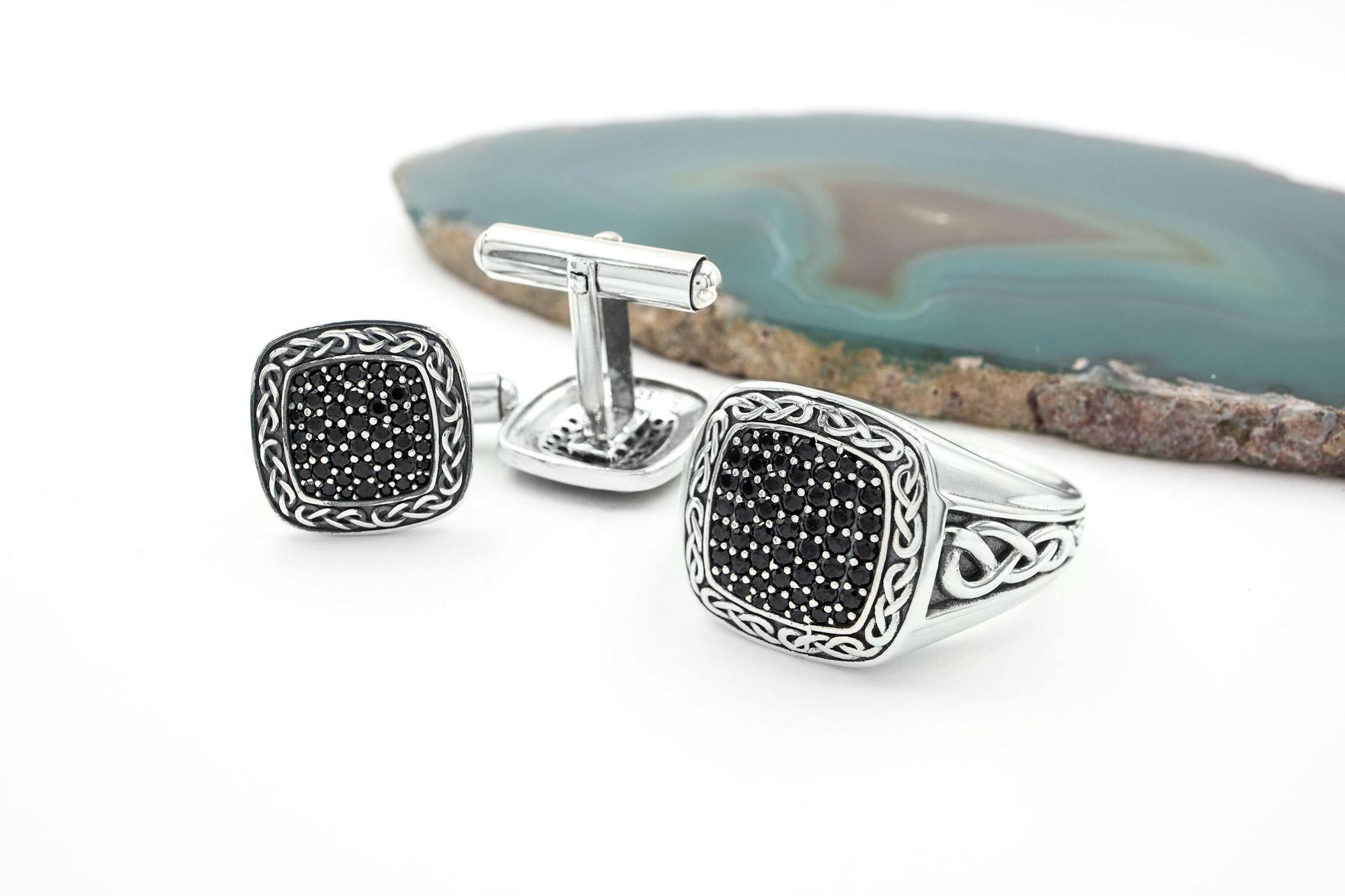 Black Spinel Celtic Signet Ring, From Ireland | My Irish Jeweler