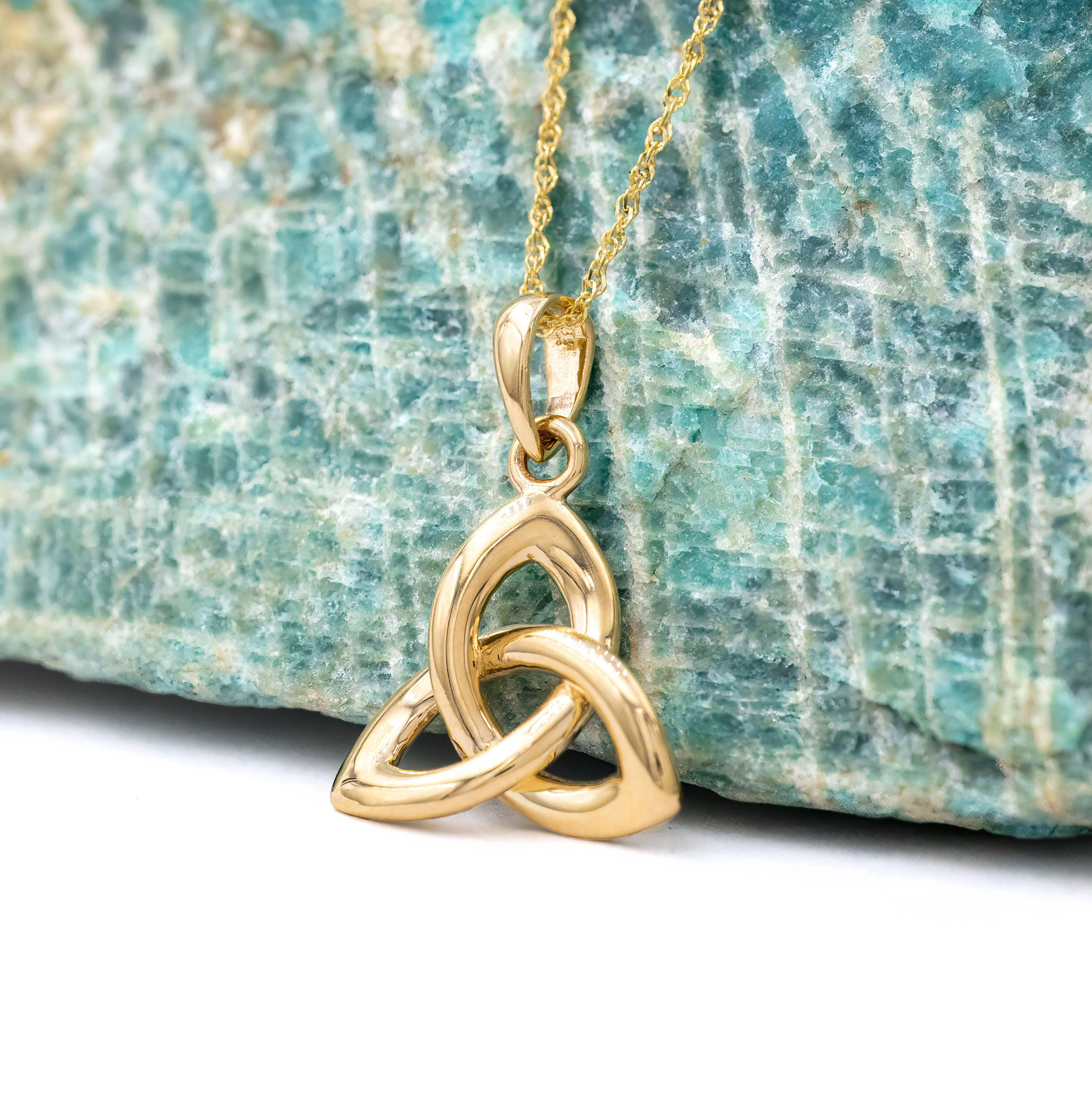 Gold Double Sided Trinity Knot Necklace, From… | My Irish Jeweler
