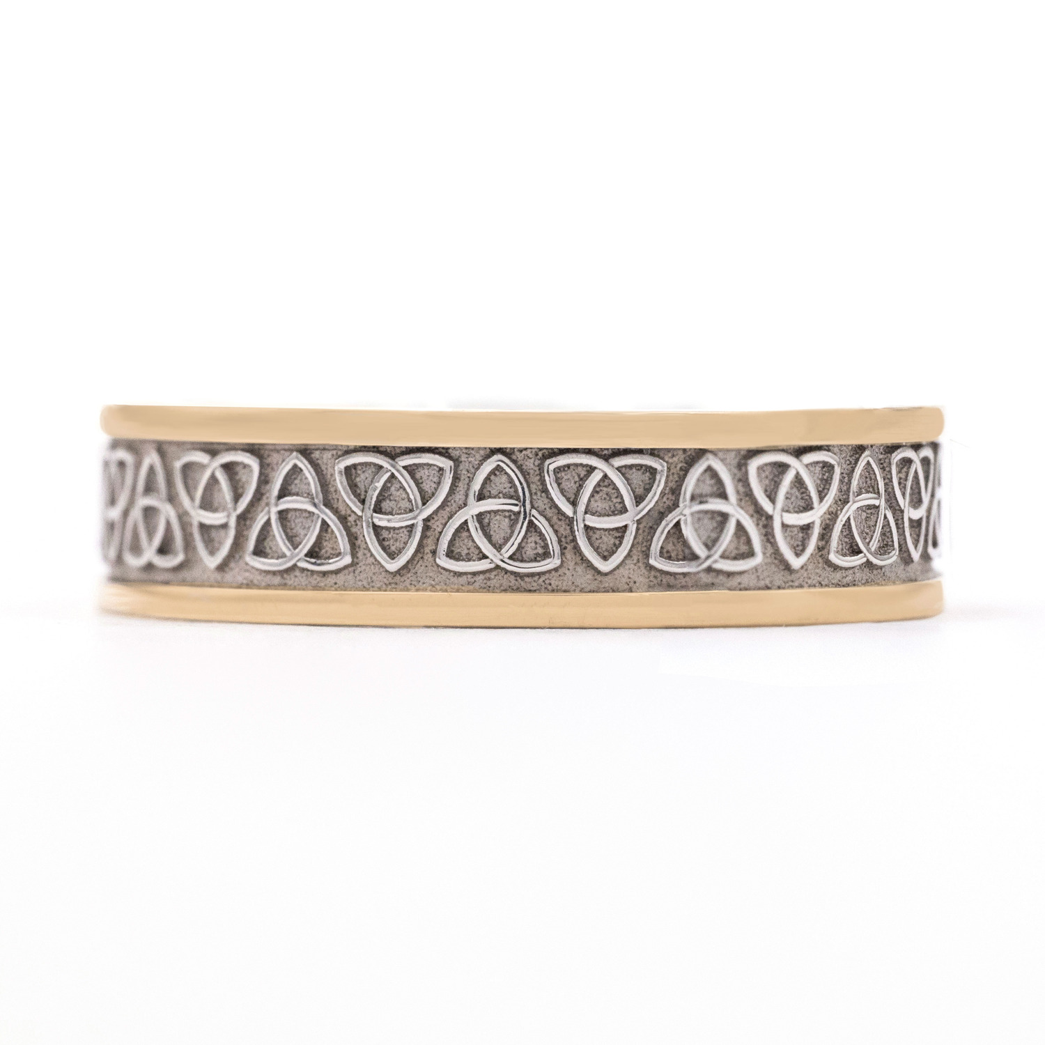 Two Tone Trinity Knot Couples Ring Set, From… | My Irish Jeweler