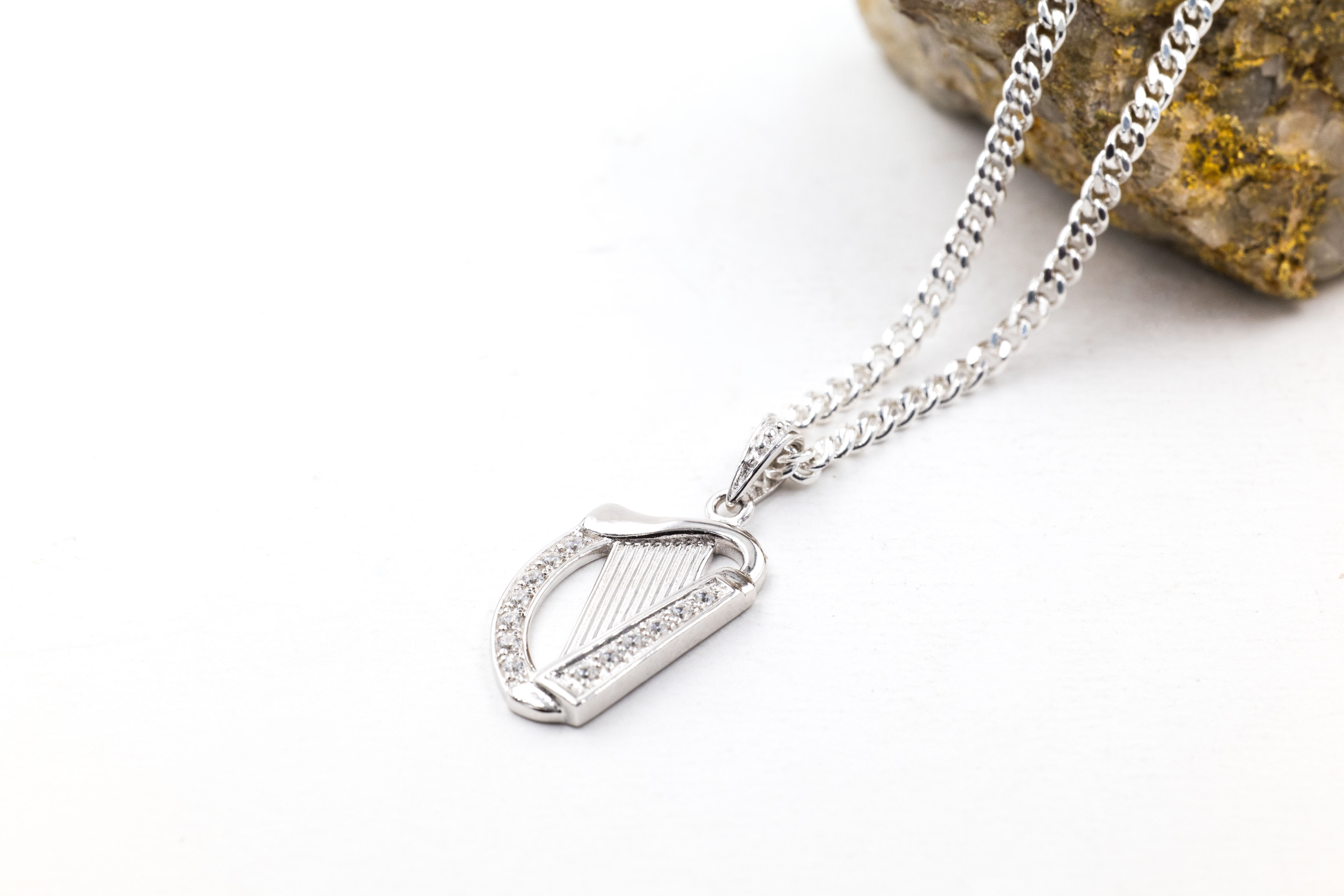 Cz Harp Necklace, From Ireland | My Irish Jeweler