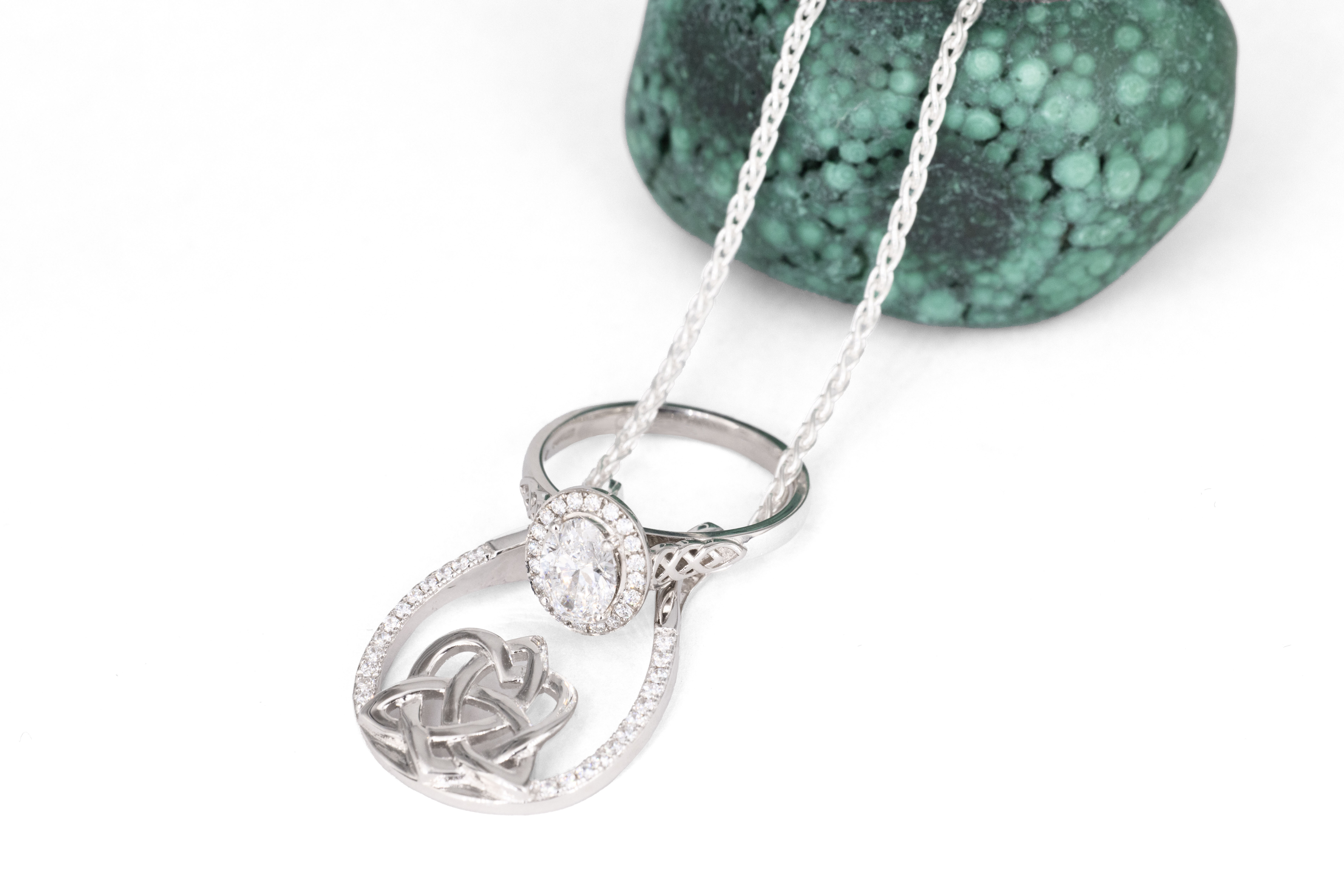 Celtic Knot Ring Keeper Necklace From Ireland
