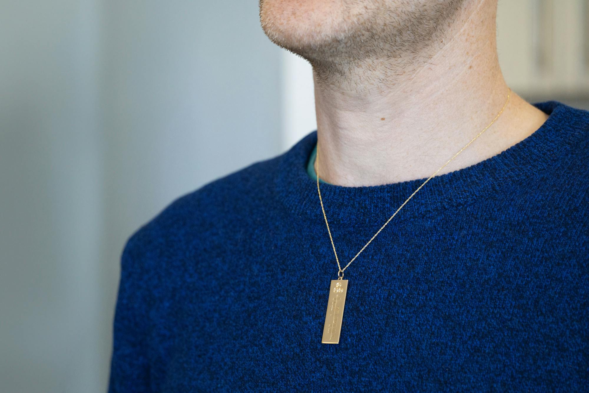 Customized Ogham Gold Ingot Necklace, From Ireland | My Irish Jeweler