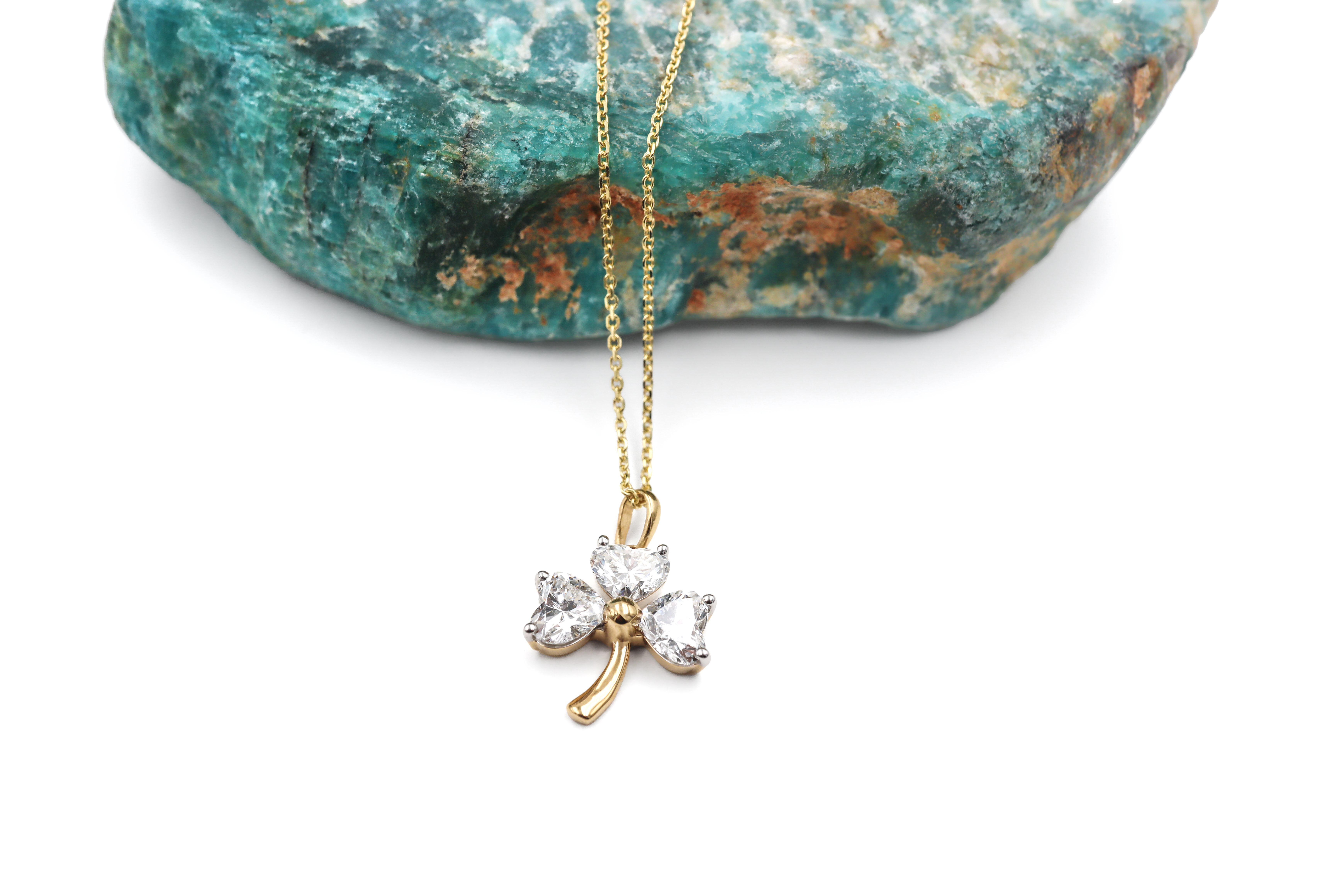 Luxury Diamond Shamrock Necklace, From Ireland | My Irish Jeweler