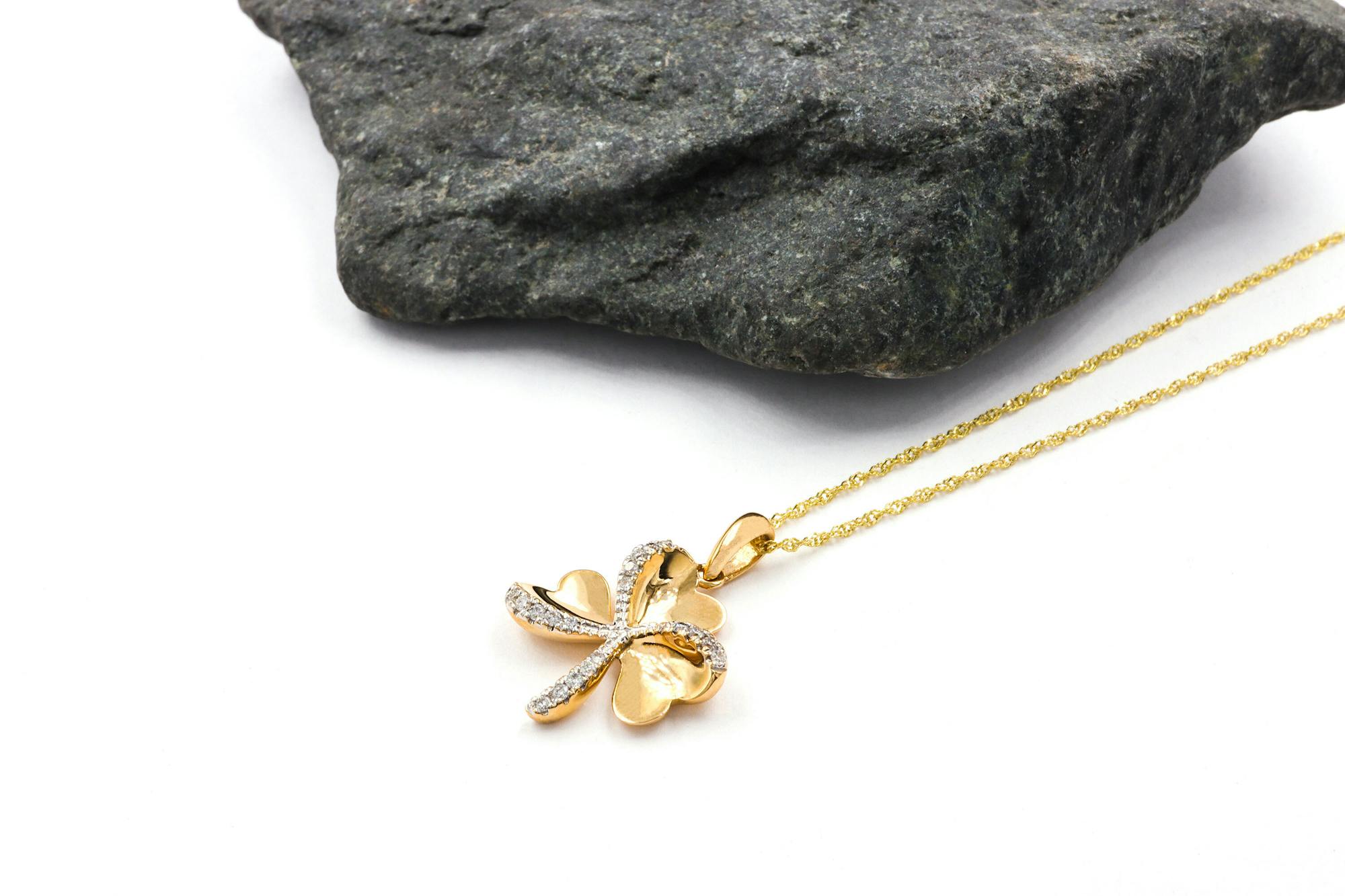 Diamond Shamrock Pendant, From Ireland | My Irish Jeweler
