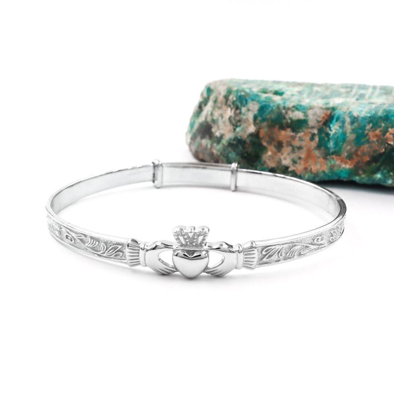 Expandable Claddagh bangle, From Ireland | My Irish Jeweler