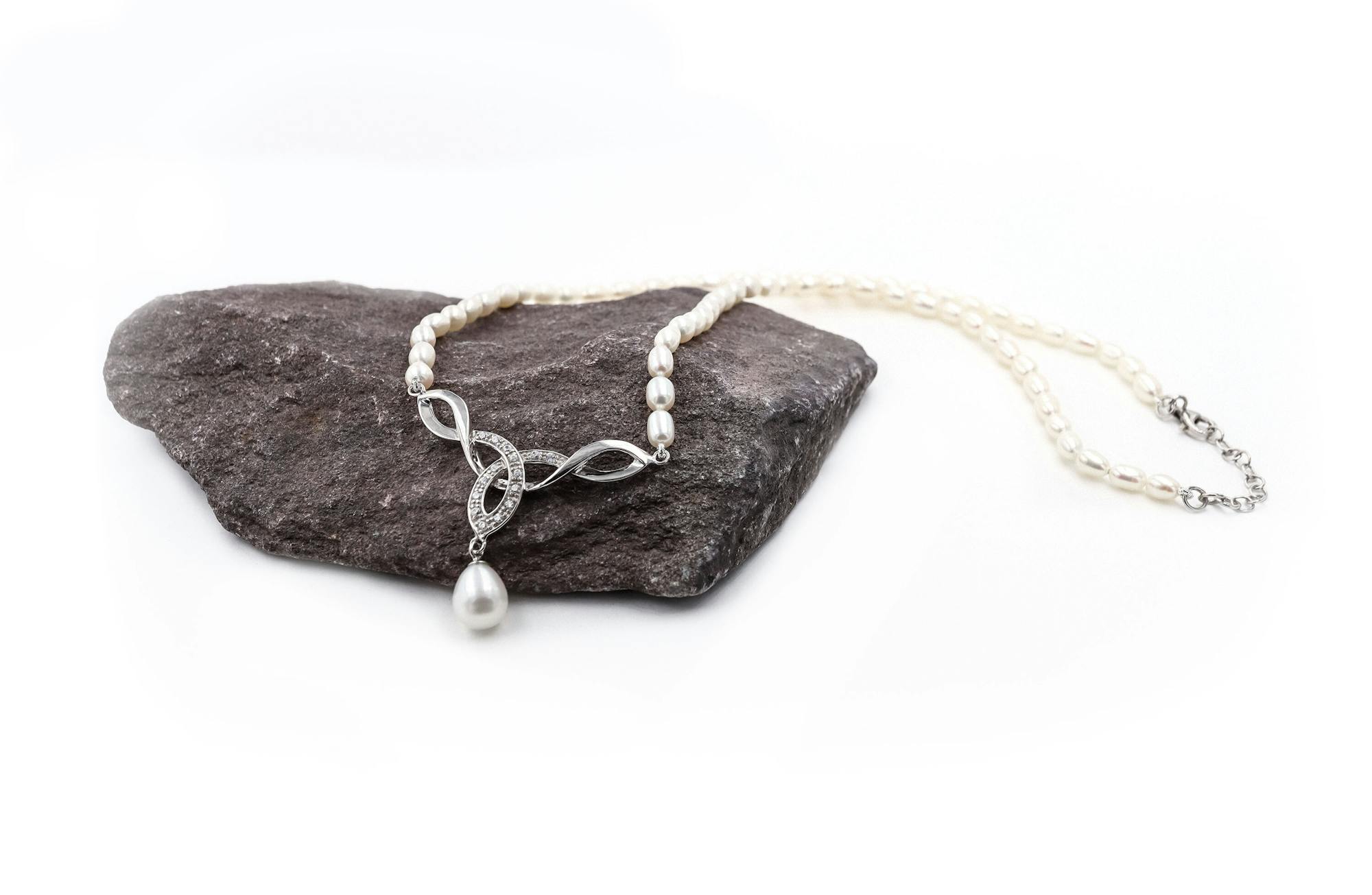 Freshwater Pearl Celtic Necklet, From Ireland | My Irish Jeweler