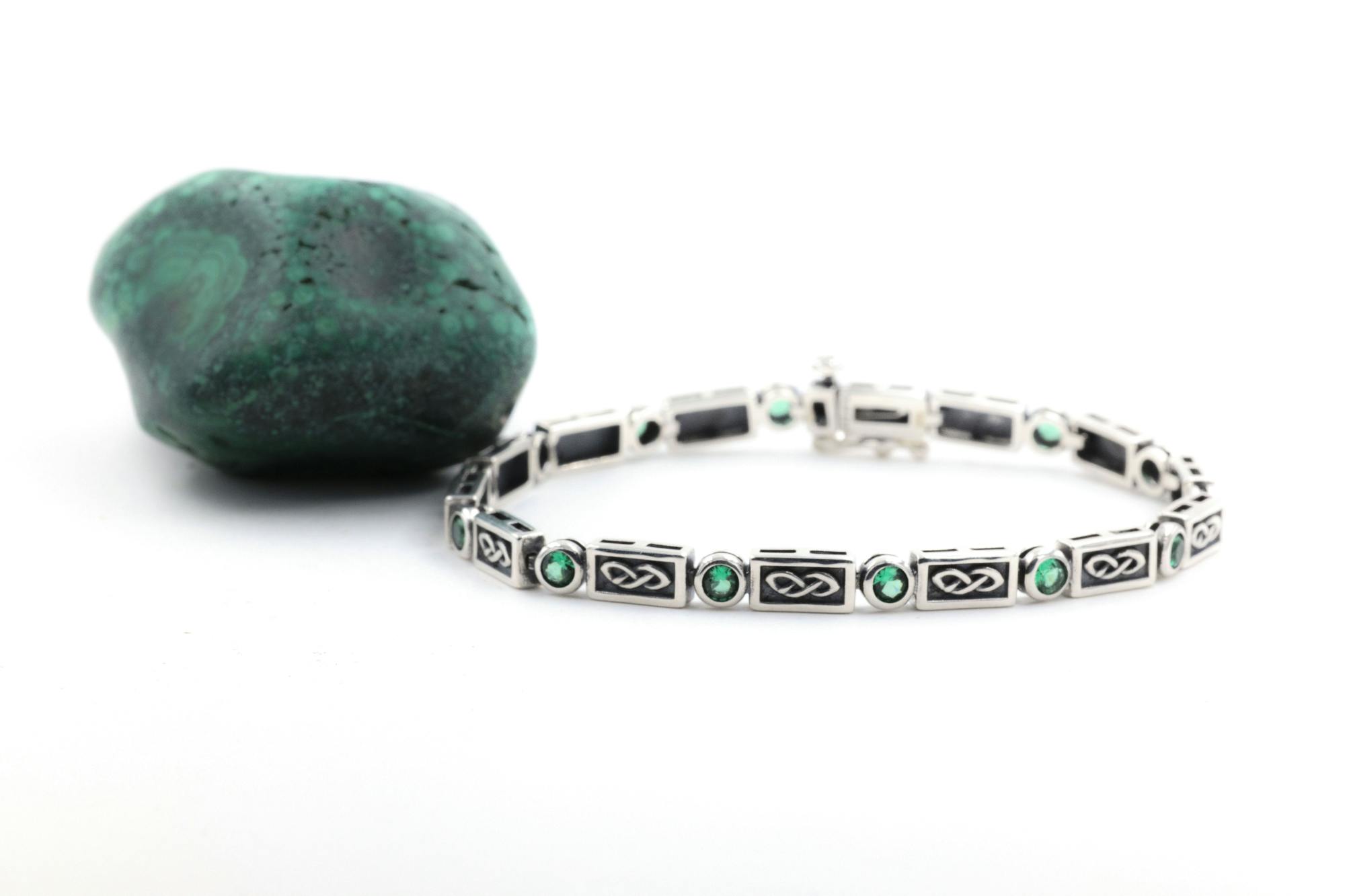 Stone Set Celtic Knot Bracelet, From Ireland | My Irish Jeweler