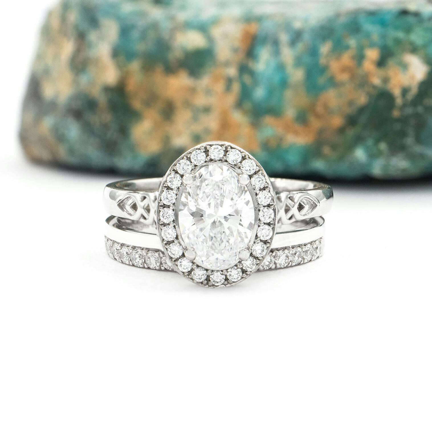 Oval Lab Diamond Celtic Knot Ring, Made in Ireland | My Irish Jeweler