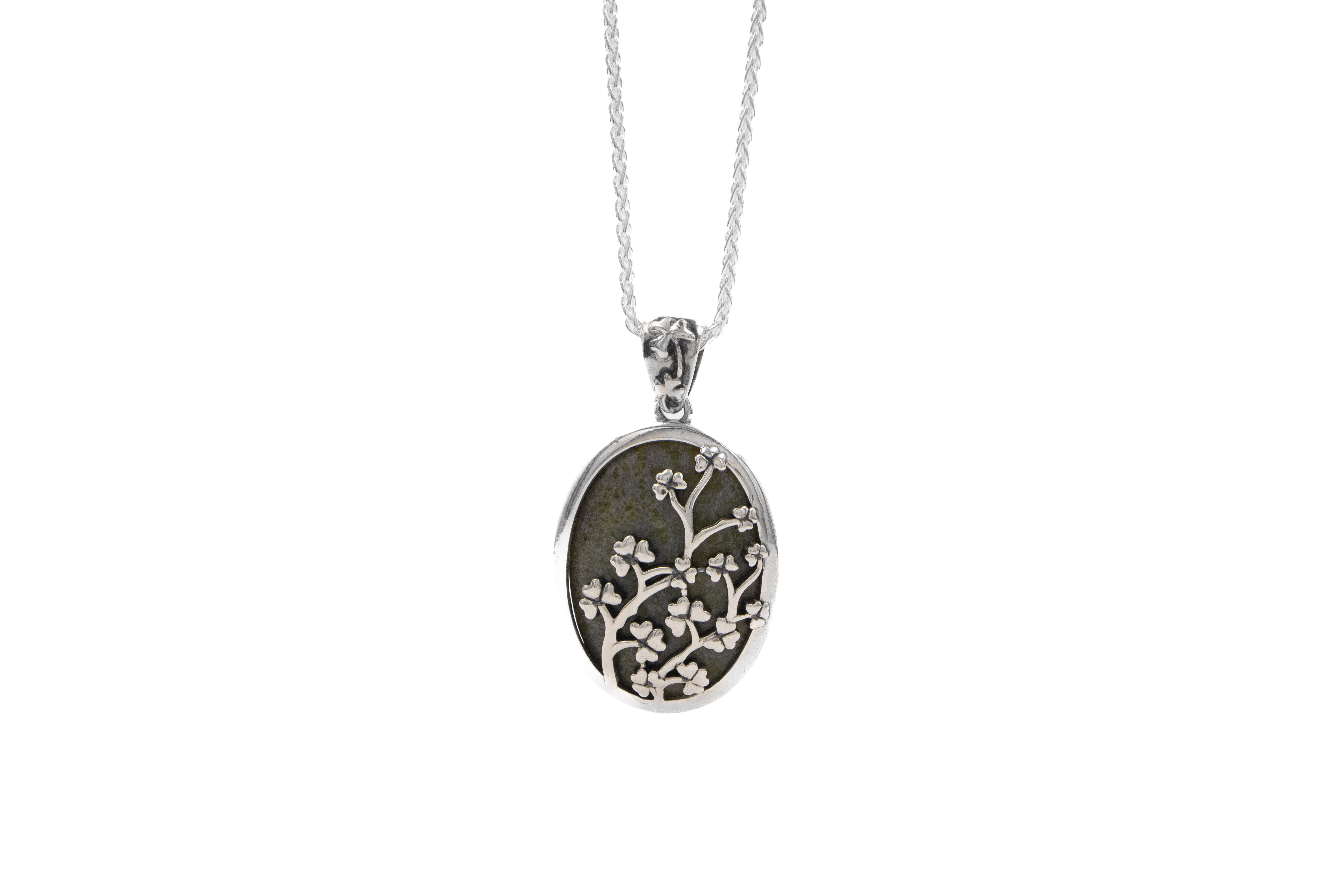 Oval Shamrock Connemara Marble Necklace, From… | My Irish Jeweler