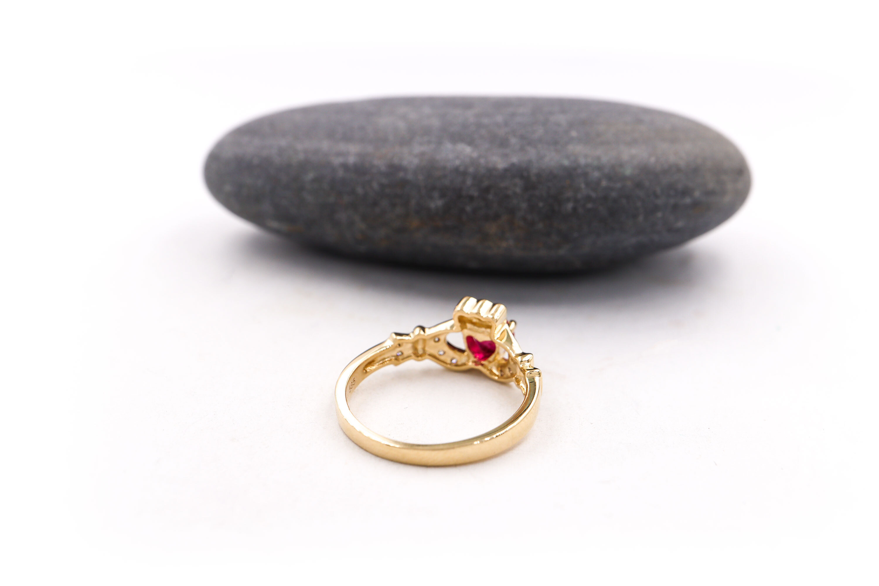 Ruby and Diamond Claddagh Ring, From Ireland | My Irish Jeweler