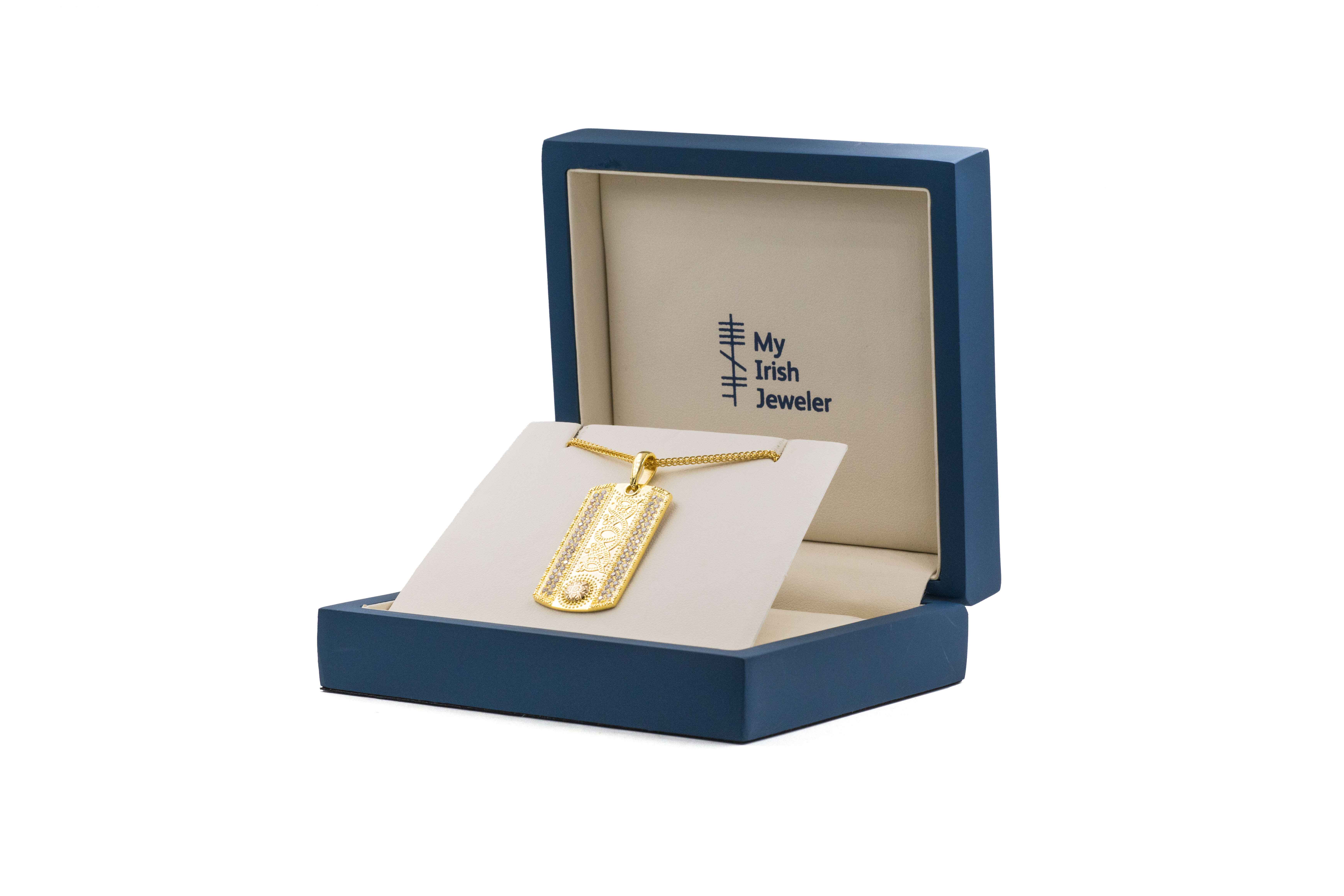 Gold Vermeil Celtic Warrior Dog Tag, From Ireland | My Irish Jeweler