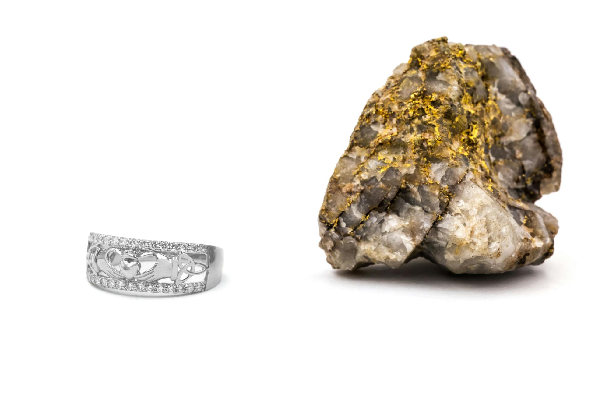 Claddagh Trinity Pave Ring, From Ireland | My Irish Jeweler