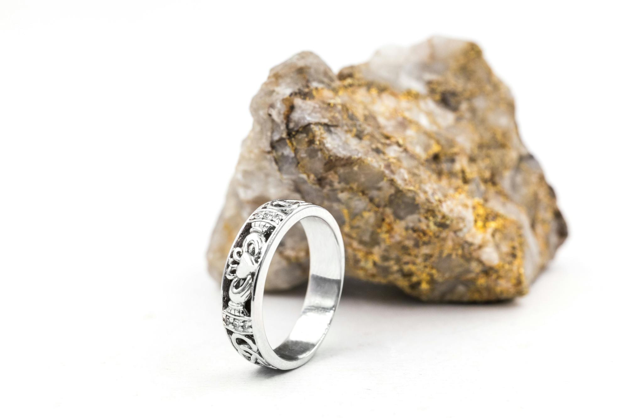 Diamond Claddagh Celtic Knot Ring, From Ireland | My Irish Jeweler