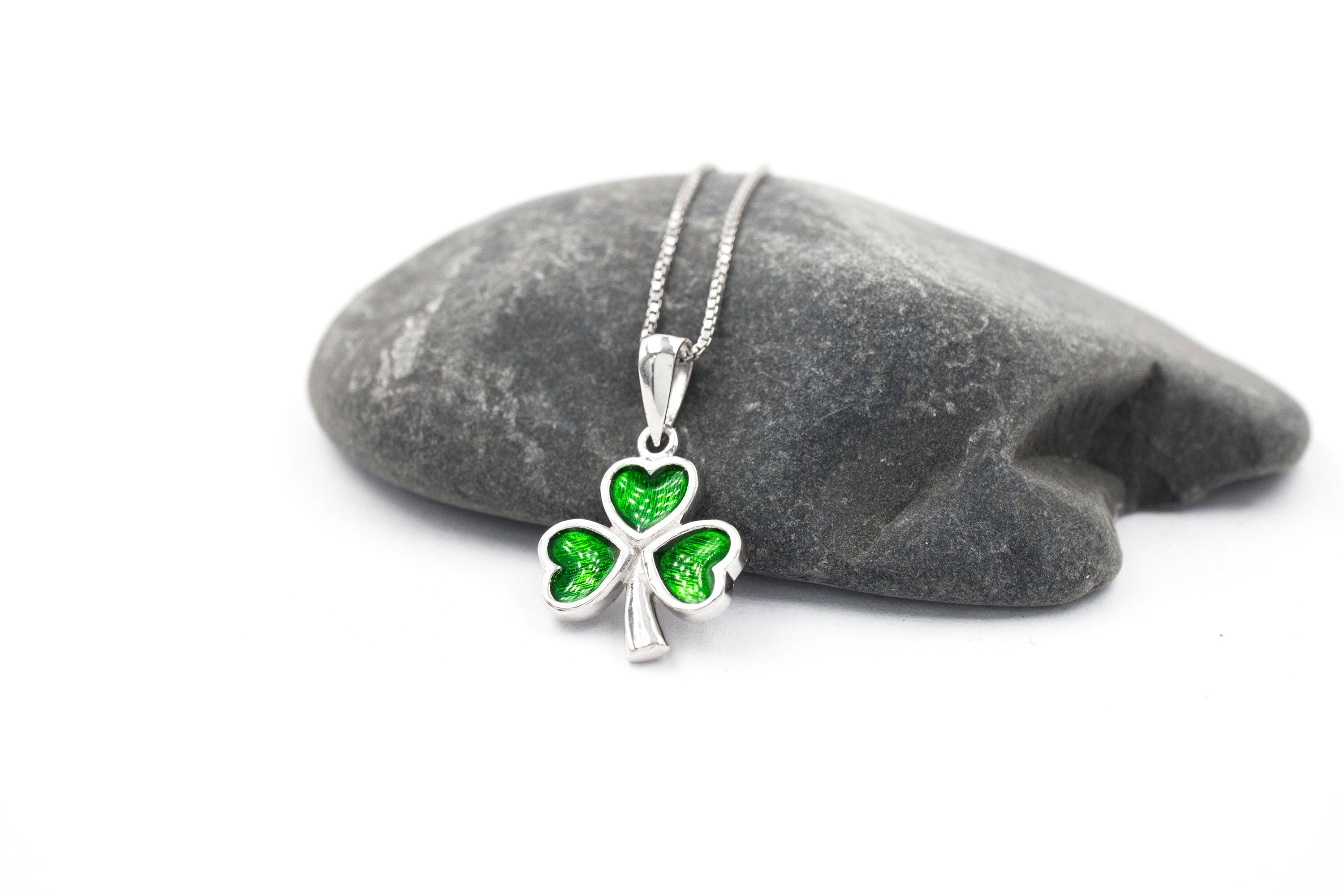 Enamel Shamrock Necklace and Stud Earring Gift… | My Irish Jeweler
