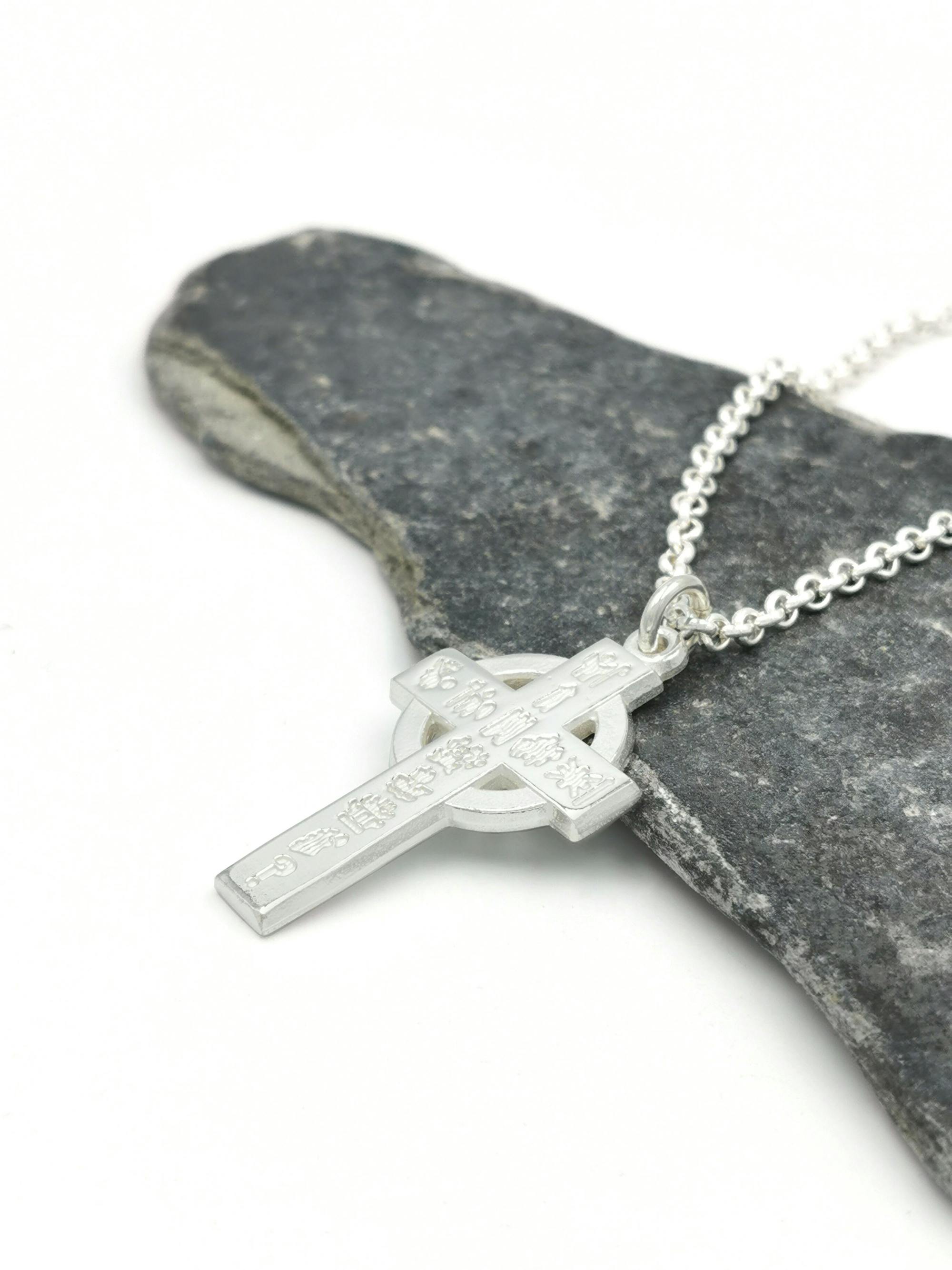 Sterling Silver Heavy History Of Ireland Cross,… | My Irish Jeweler