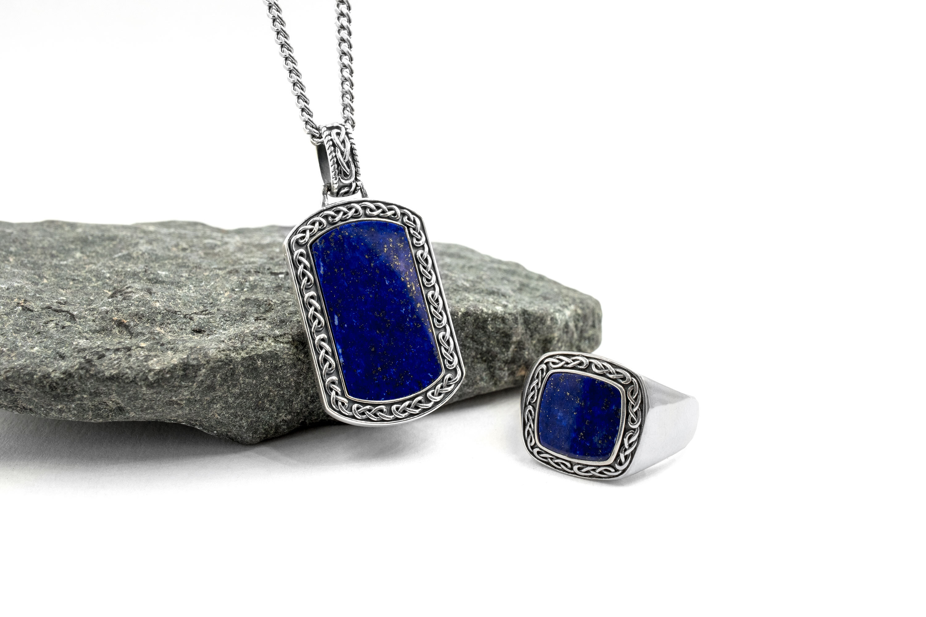 Lapis Celtic Knot Dog Tag, From Ireland | My Irish Jeweler