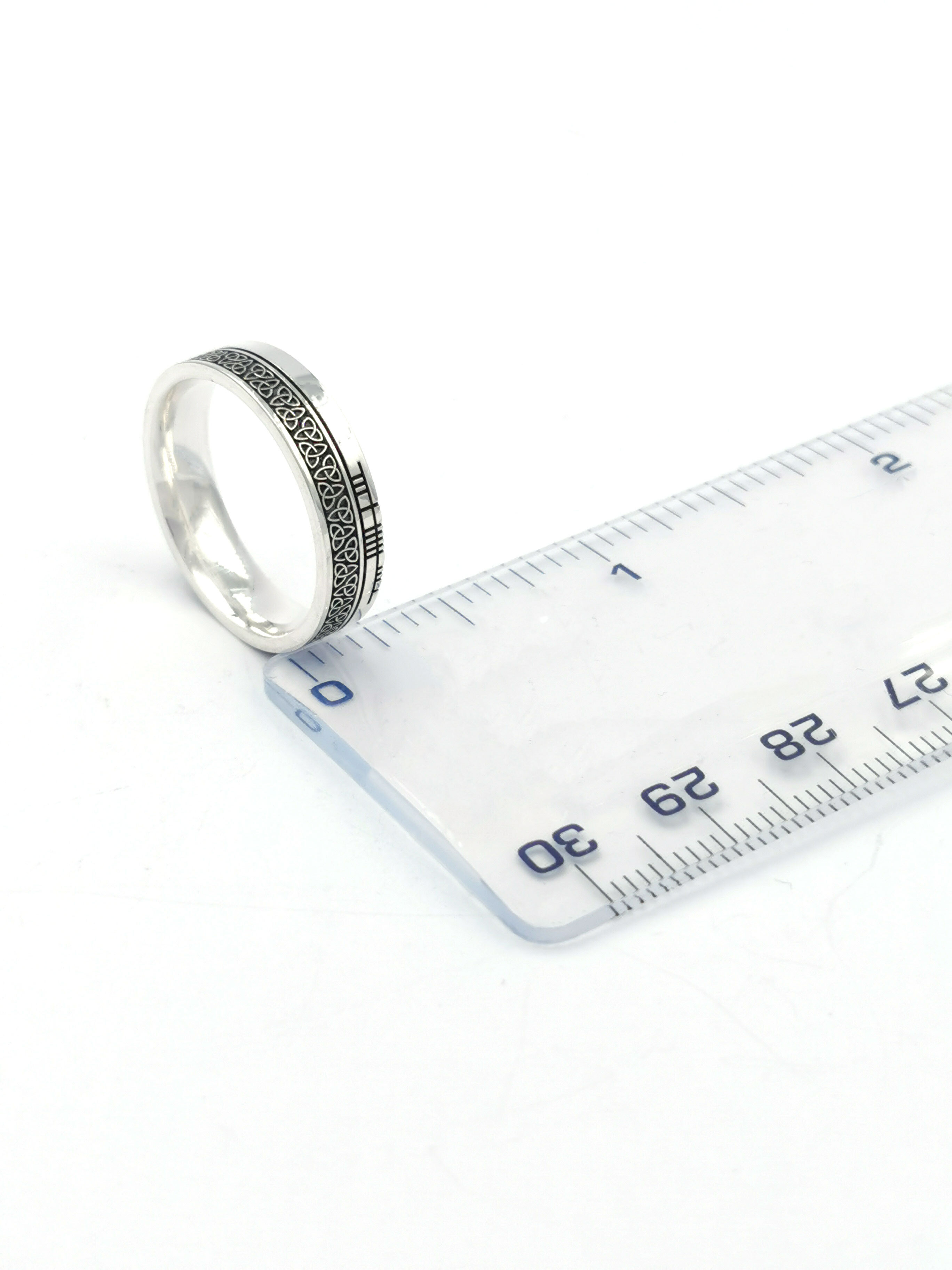 Personalized Trinity Ogham Couples Rings, From… | My Irish Jeweler