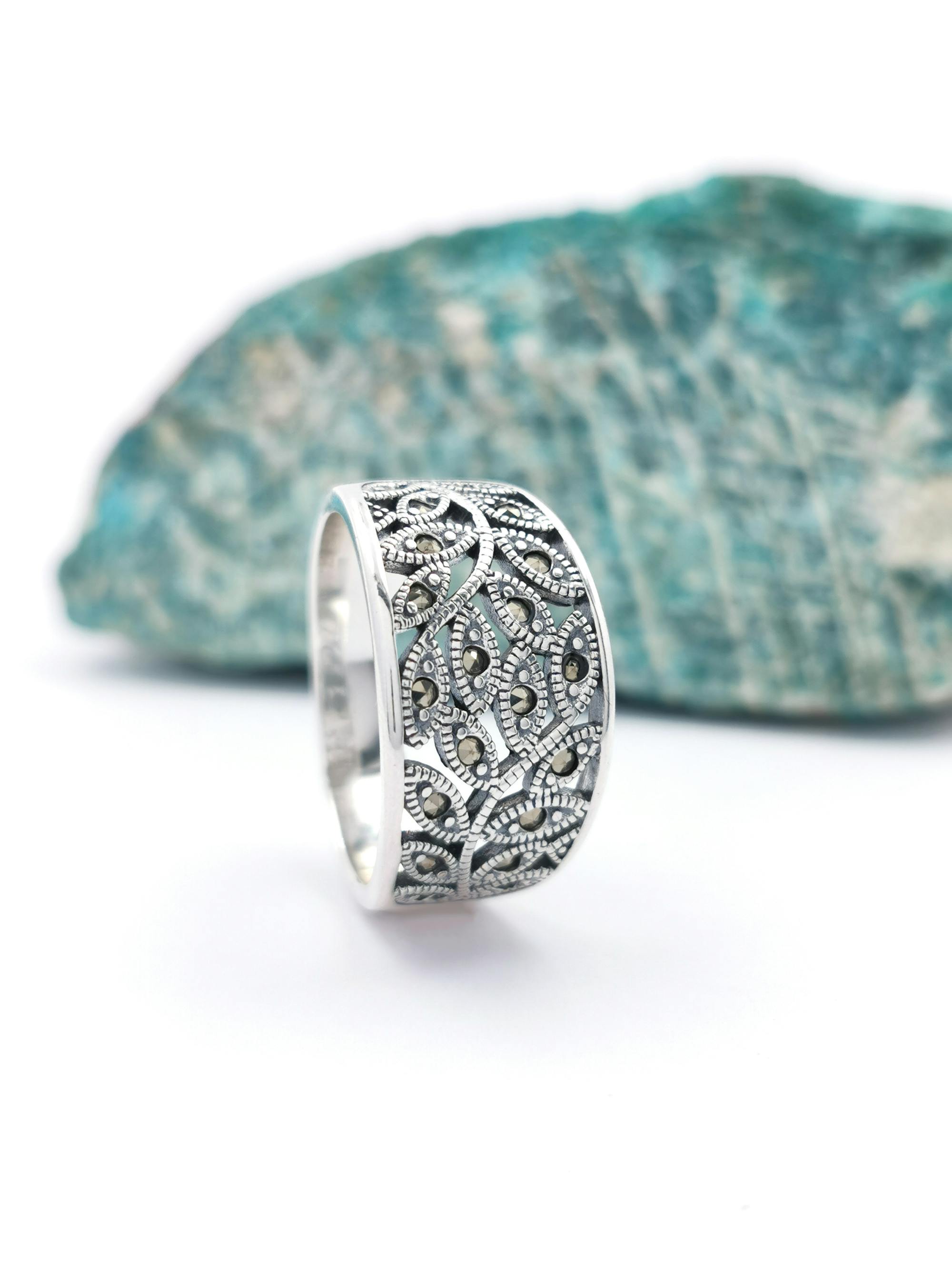 Sterling Silver Marcasite Tree Of Life Ring, From… | My Irish Jeweler
