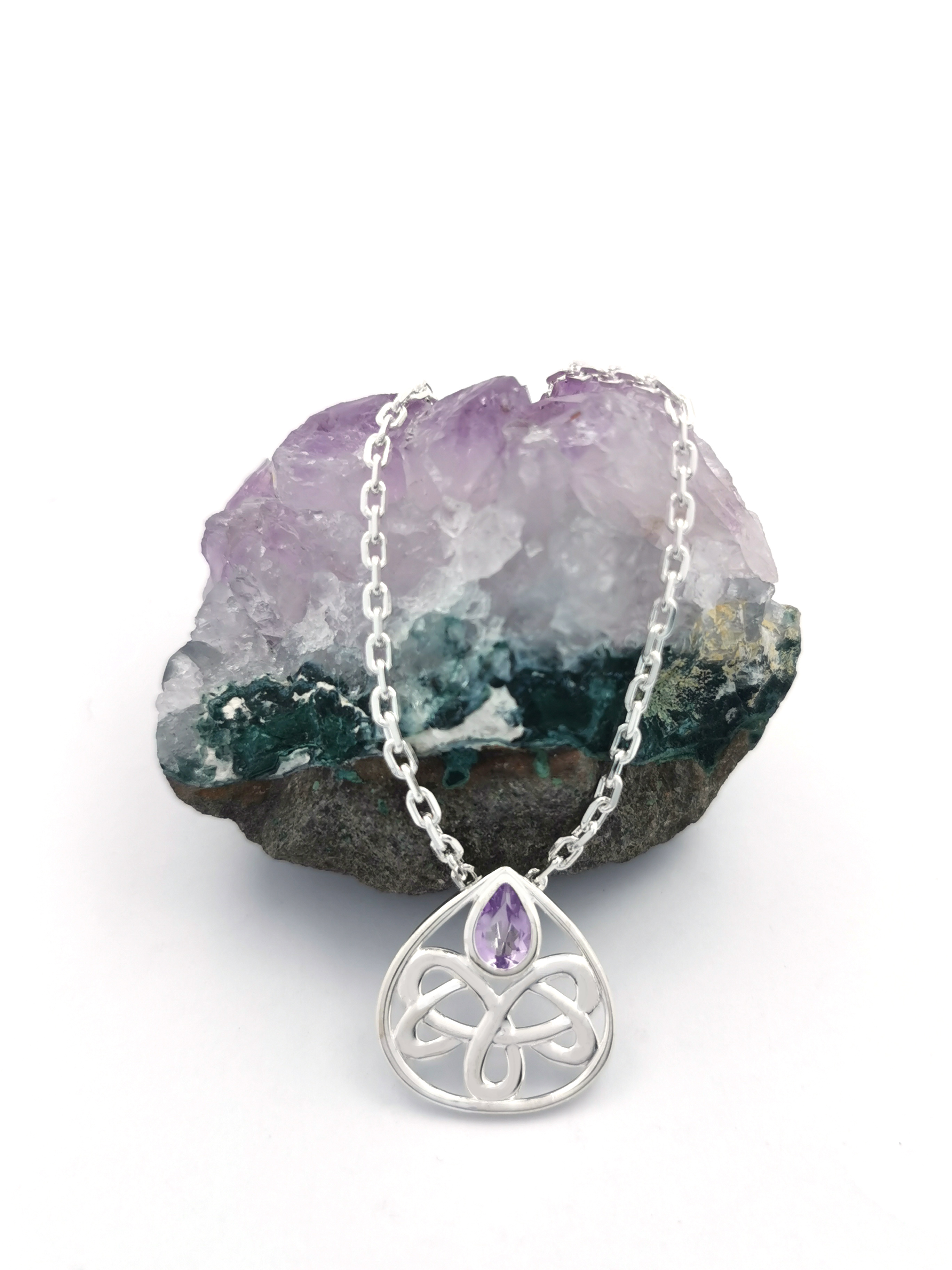 Sterling Silver Heritage Amethyst Celtic Loop… | My Irish Jeweler