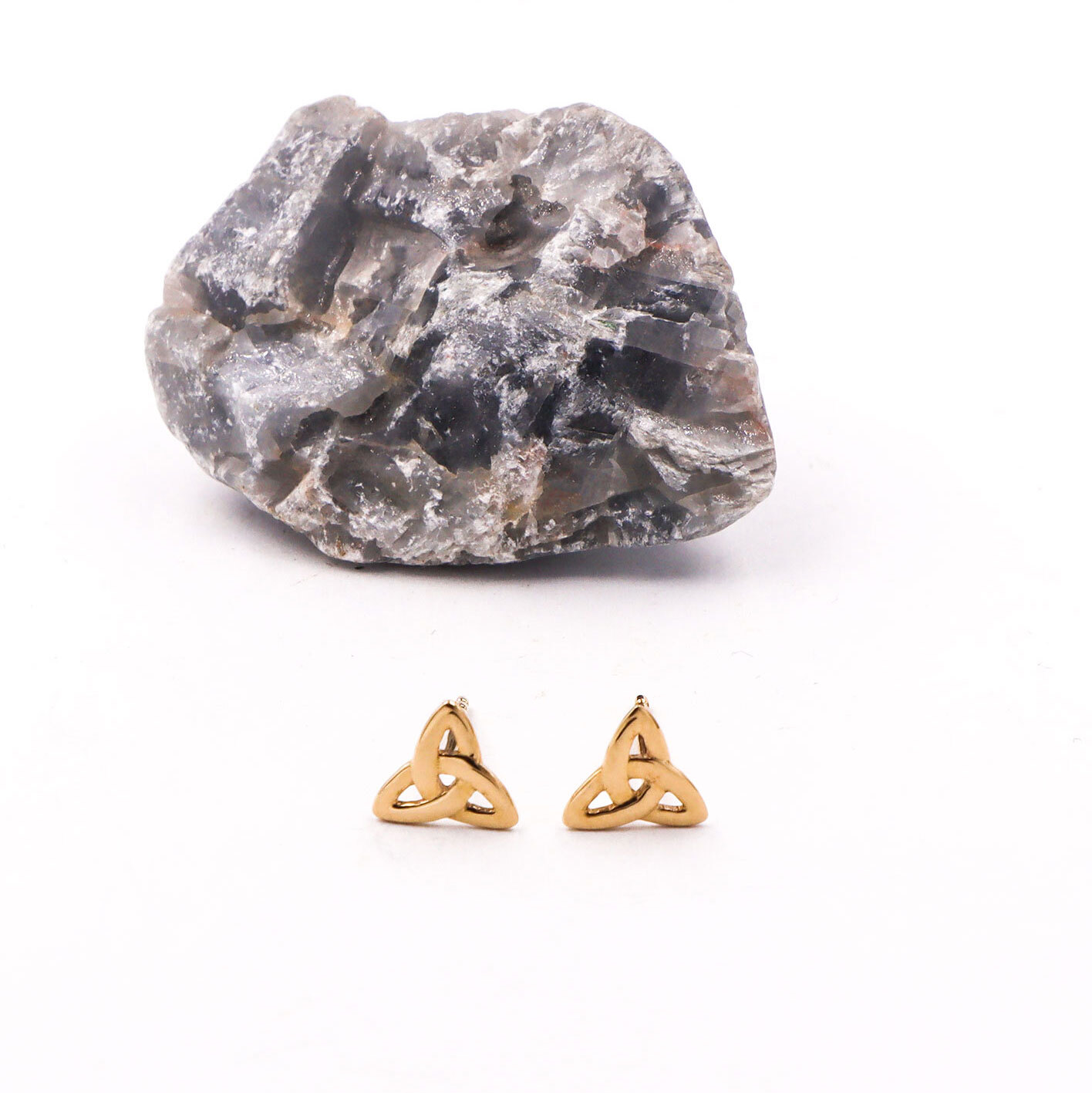 Tiny Trinity Knot Stud Earrings, From Ireland | My Irish Jeweler