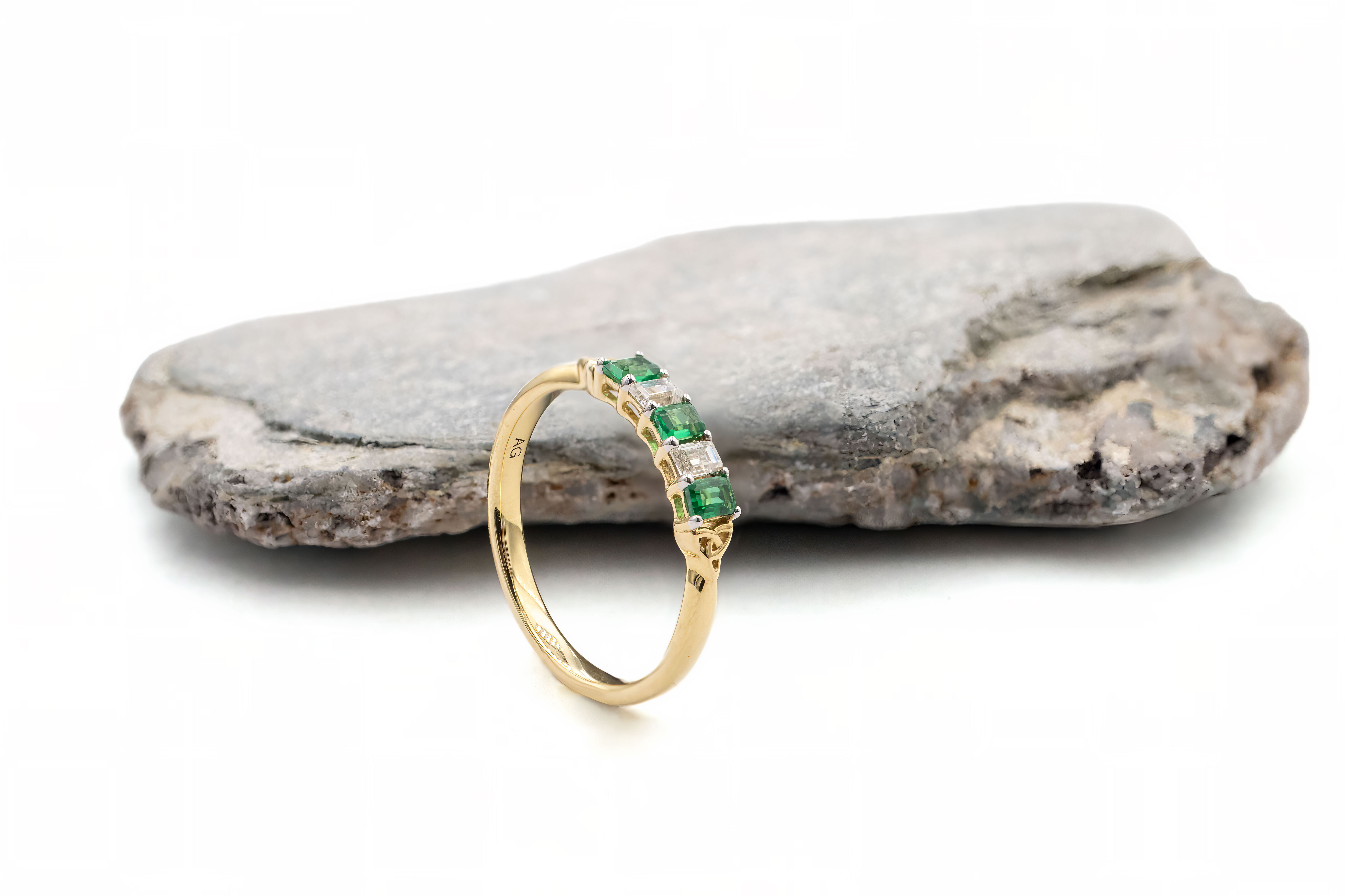 Gold Trinity Eternal Ring - Emerald Cut, From… | My Irish Jeweler