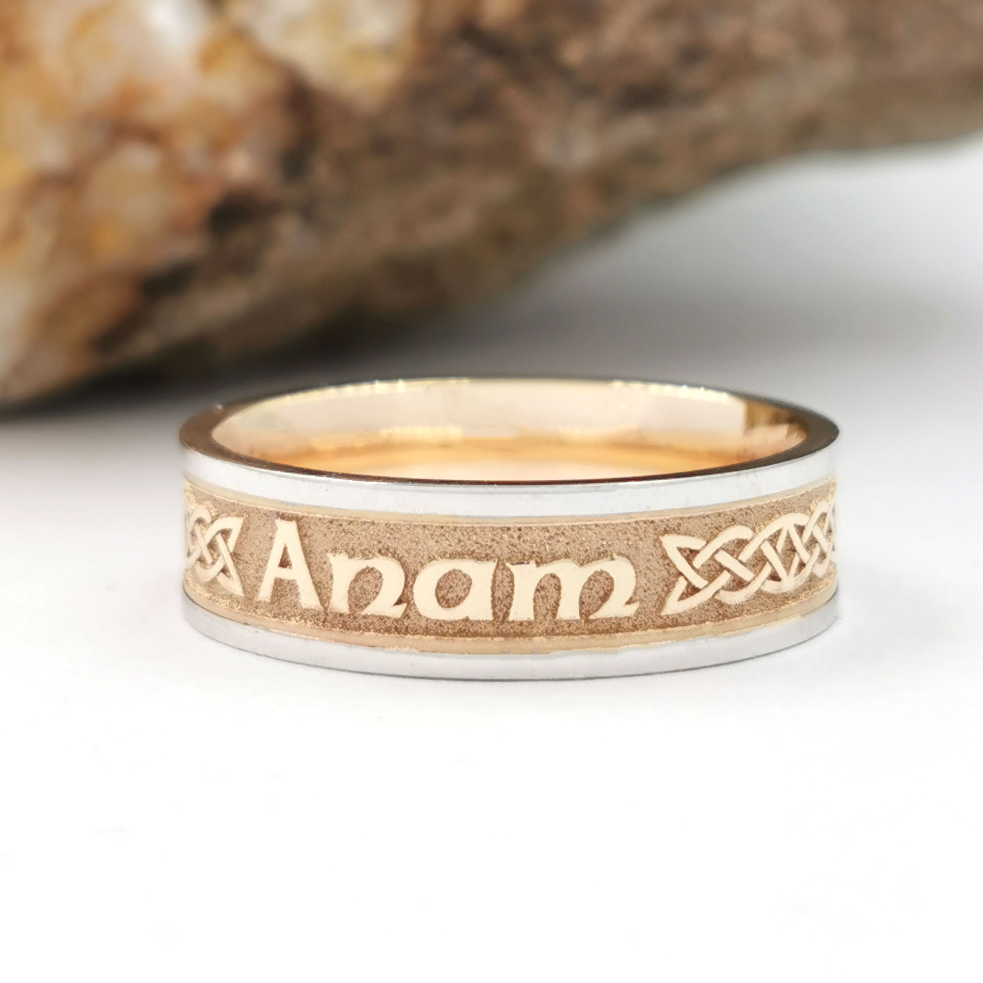 Two Tone Mo Anam Cara Couples Ring Set, From… | My Irish Jeweler