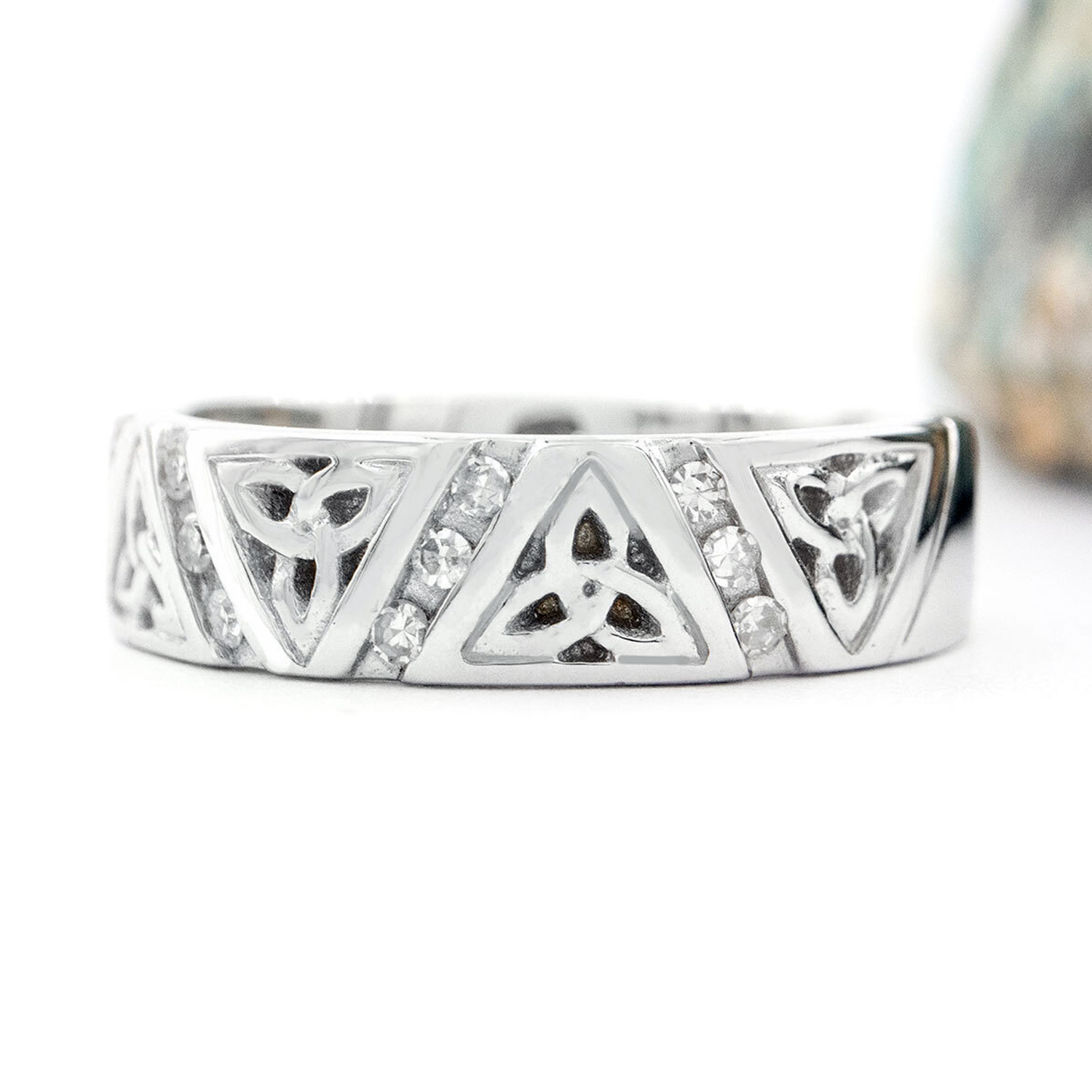 Diamond Trinity Knot Wedding Band, From Ireland | My Irish Jeweler