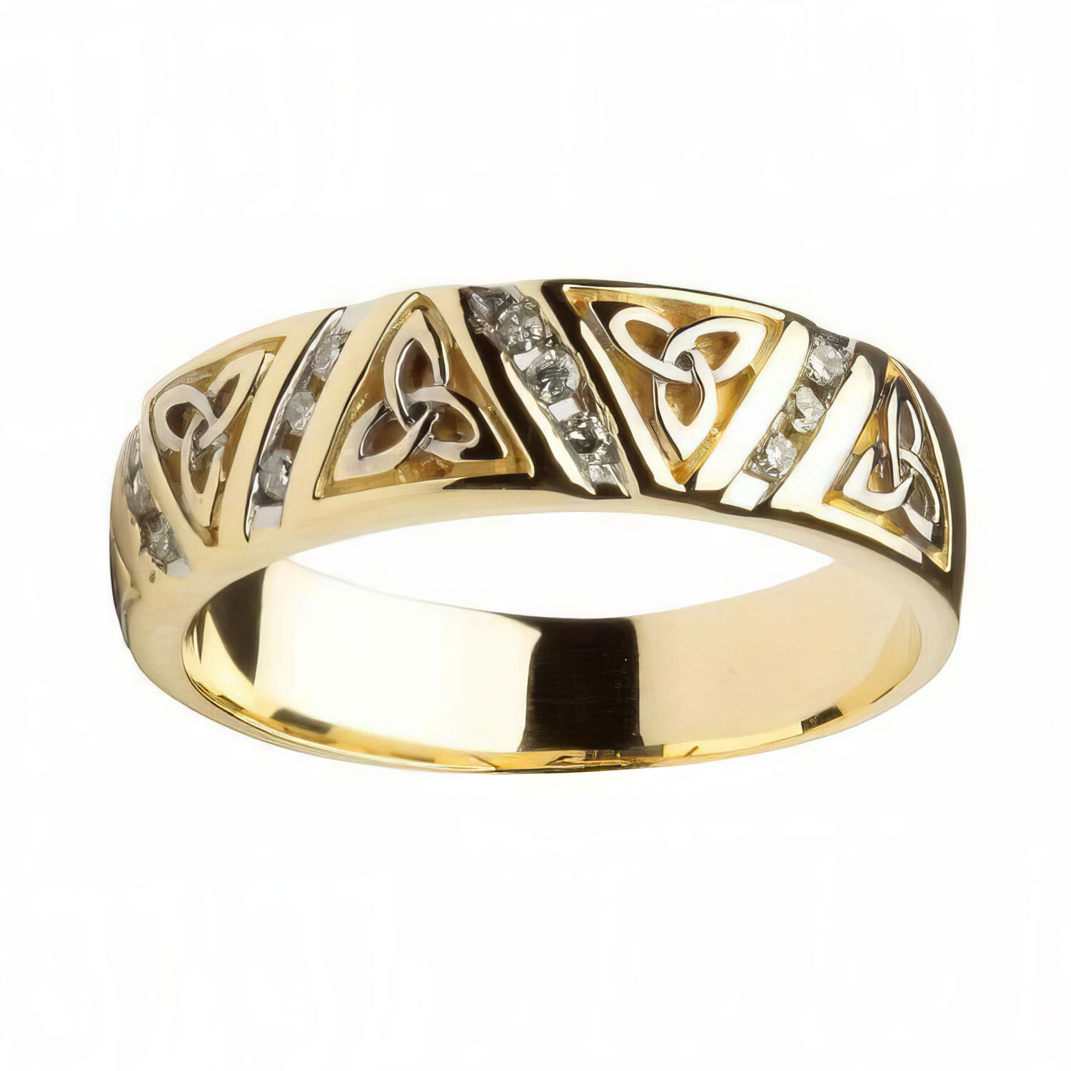 Diamond Trinity Knot Wedding Band, From Ireland | My Irish Jeweler