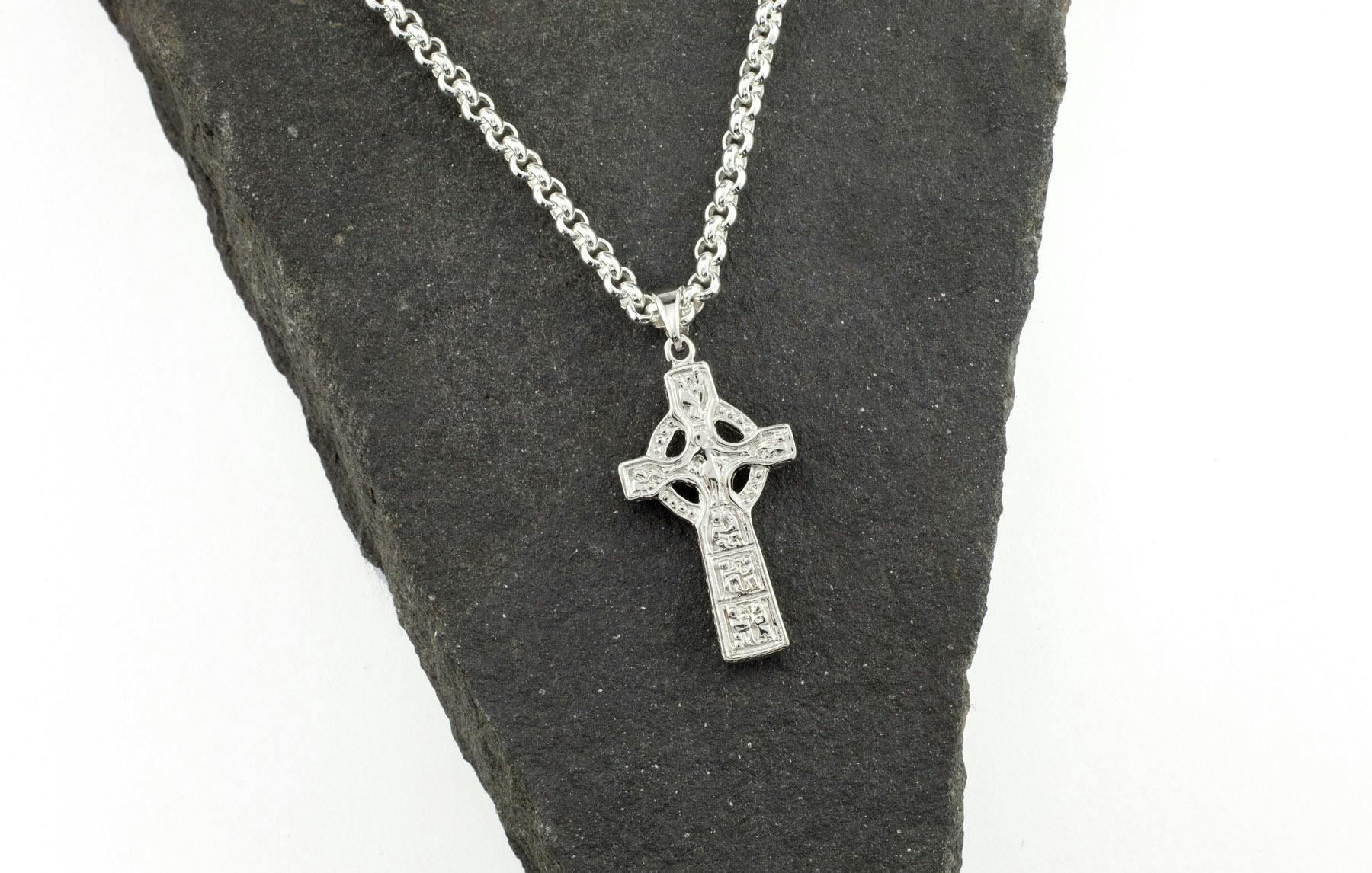 Silver Heavy Double Sided Celtic Cross, Made in… | My Irish Jeweler
