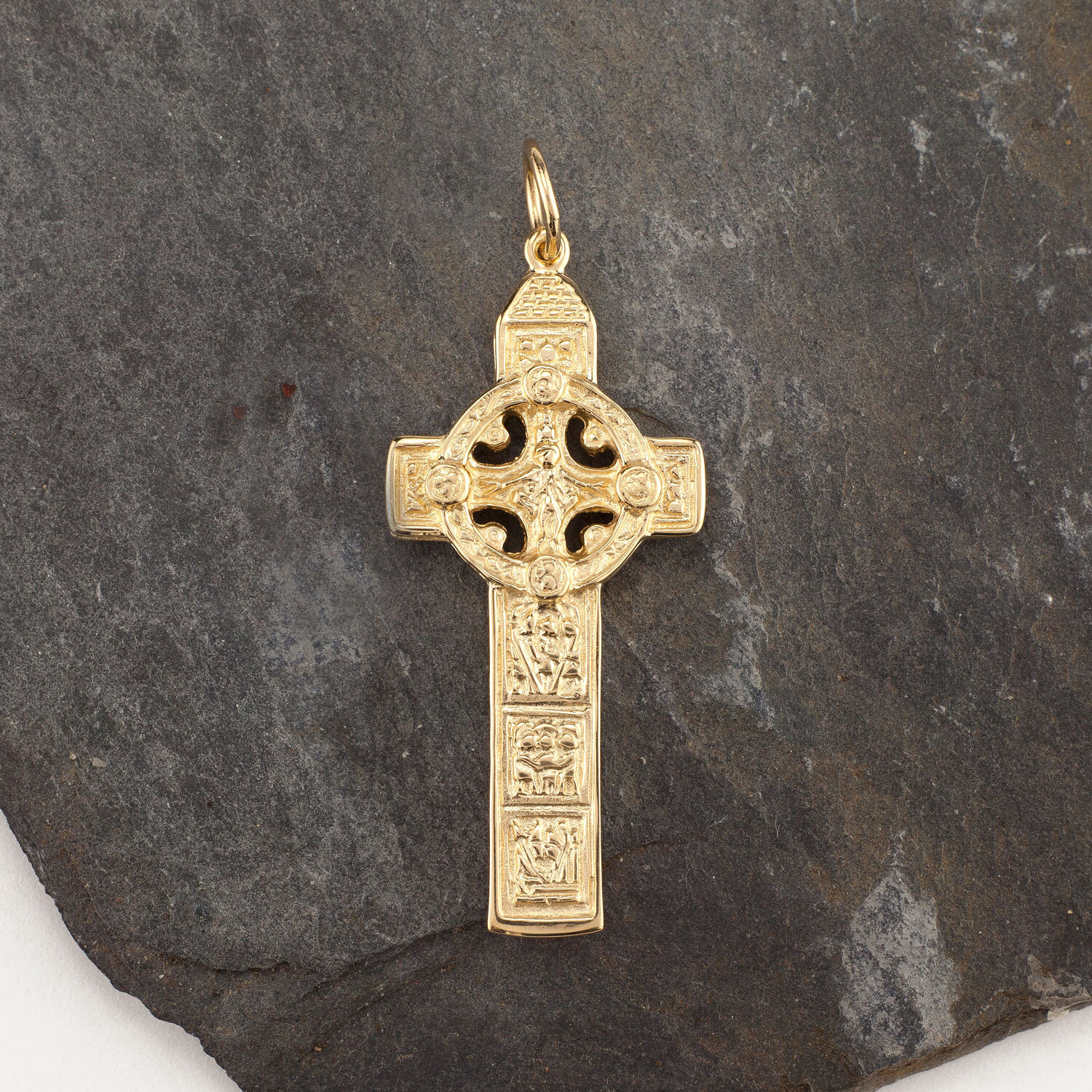 Gold Clonmacnoise Cross of Scriptures, From Ireland | My Irish Jeweler