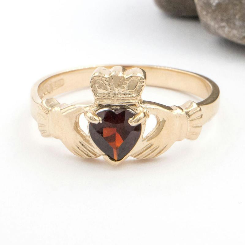 Gold Claddagh Birthstone Ring, From Ireland | My Irish Jeweler