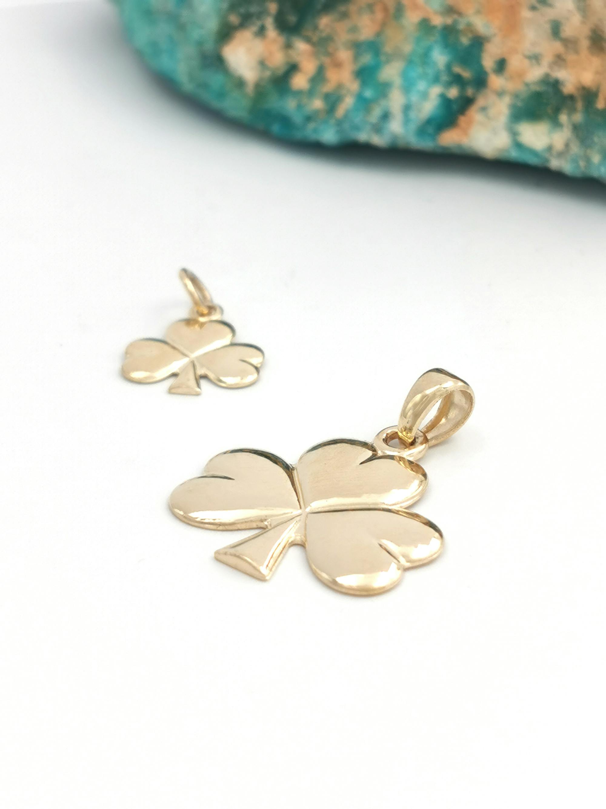 Gold Shamrock Charm, From Ireland | My Irish Jeweler