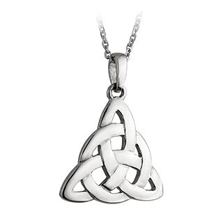Silver Triangular Trinity Knot Pendant, From… | My Irish Jeweler
