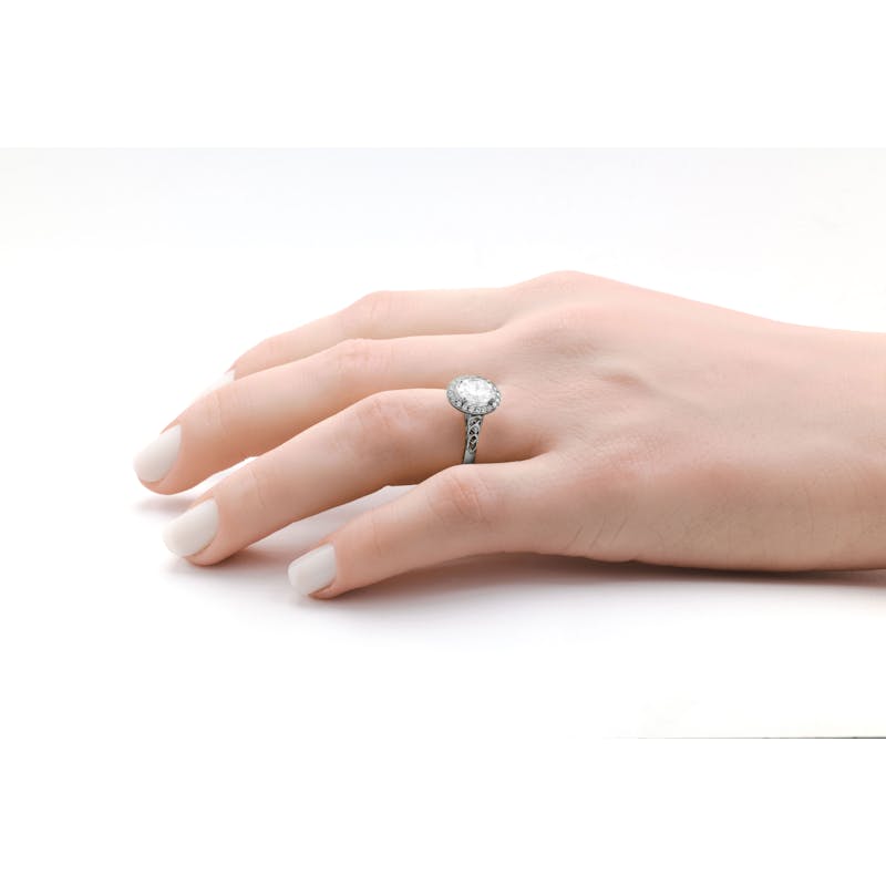 Oval Halo Celtic Knot Ring From Ireland My Irish Jeweler
