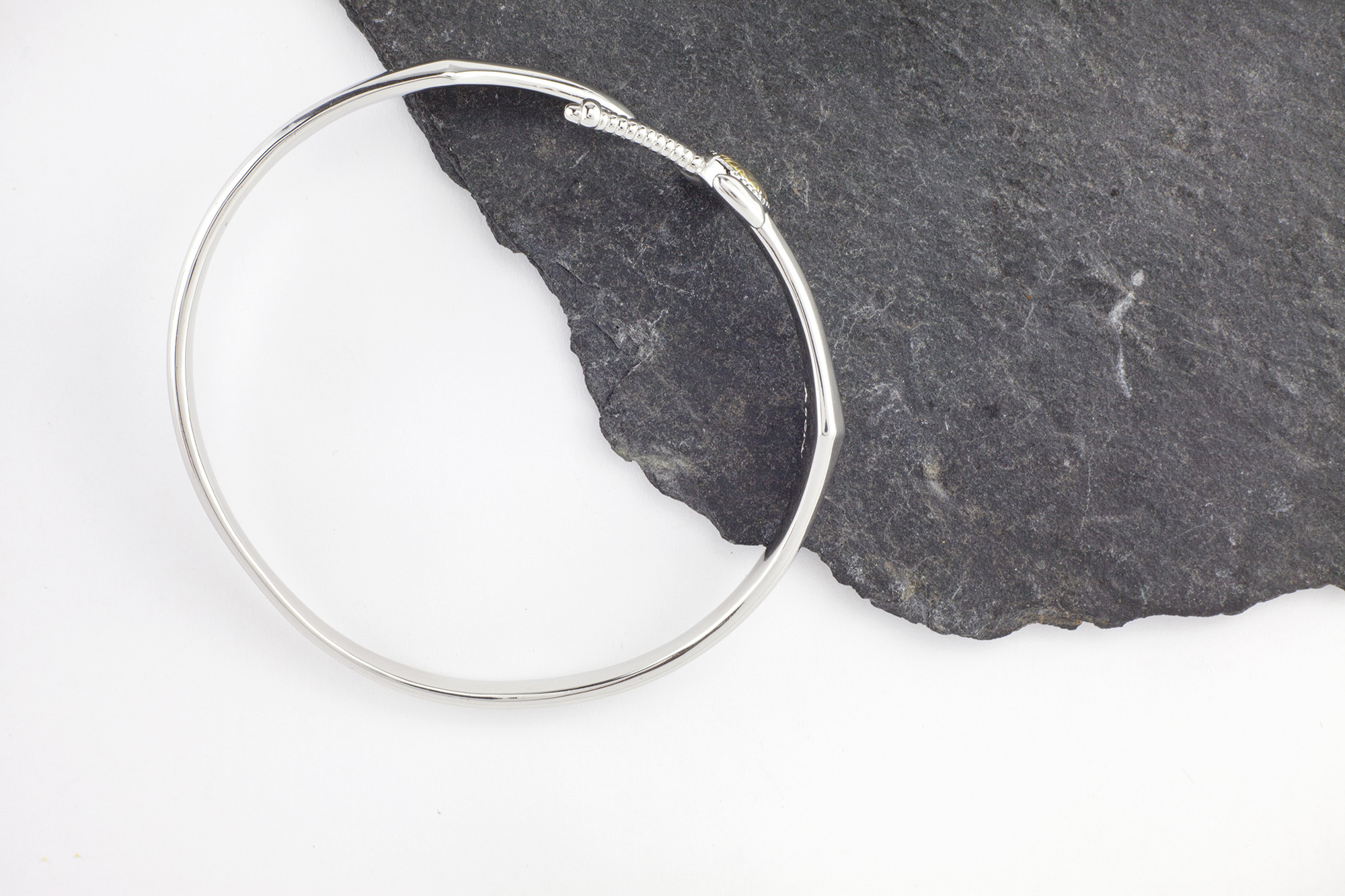 Sterling Silver & 18K Plated Celtic Sword Bangle,… | My Irish Jeweler