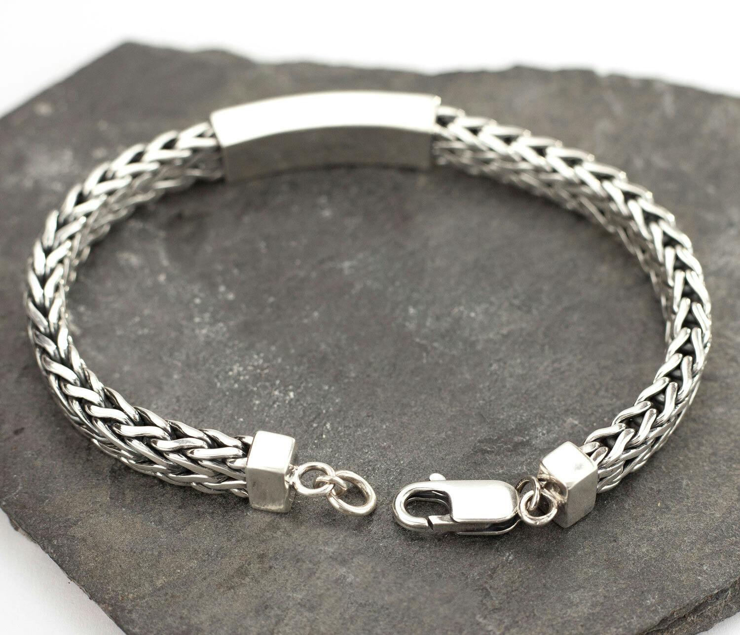 Sterling Silver Mens Heavy Bracelet, Made in… | My Irish Jeweler