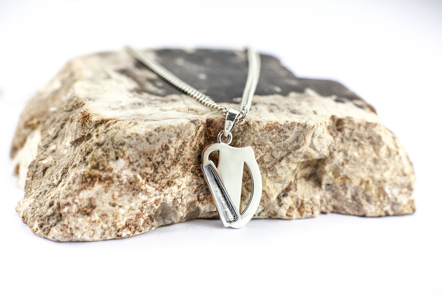 Sterling Silver Marcasite Harp Necklace, From… | My Irish Jeweler