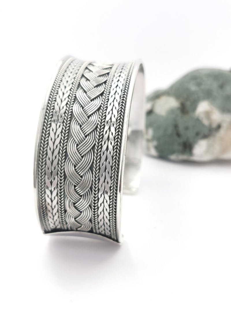 Sterling Silver Wide Torc Celtic Bangle, Made in… | My Irish Jeweler