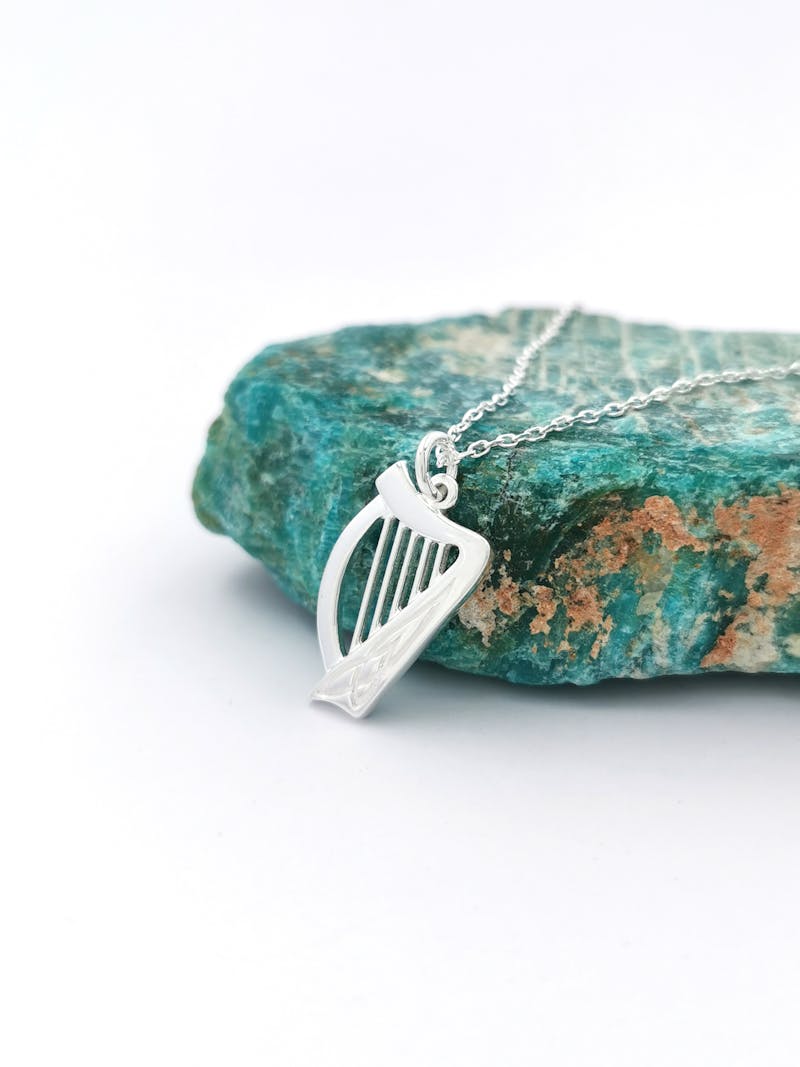 Sterling Silver Harp Pendant, Made in Ireland | My Irish Jeweler